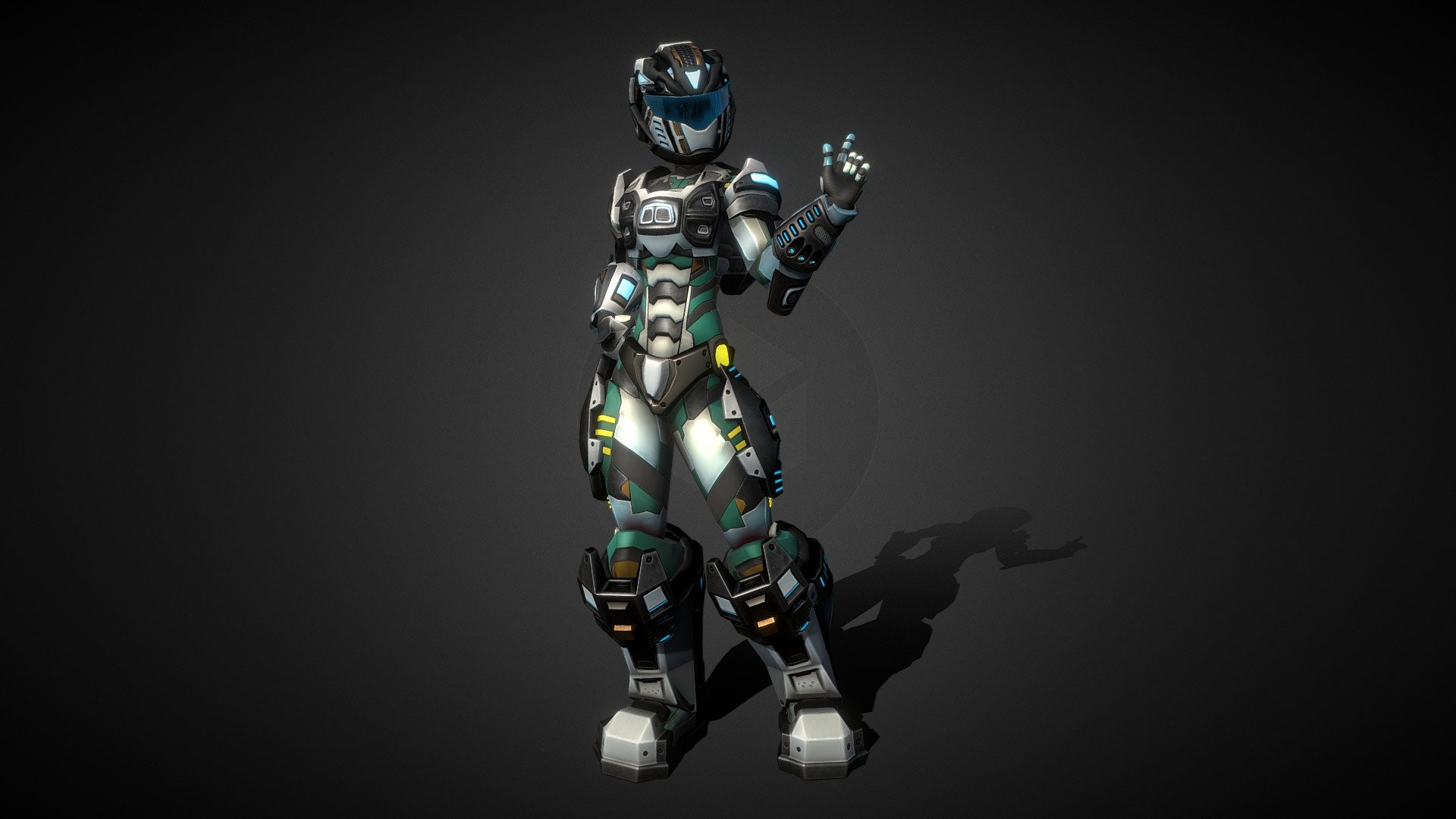 DX14 - Moonlight Armor - 3D model by Leandro Ramos (@FireGameStudios ...