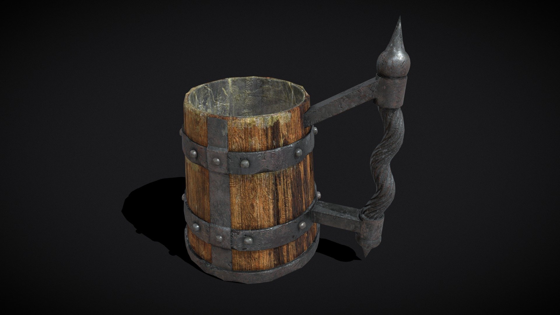 Wood Steel Medieval Mug - Buy Royalty Free 3D model by ...