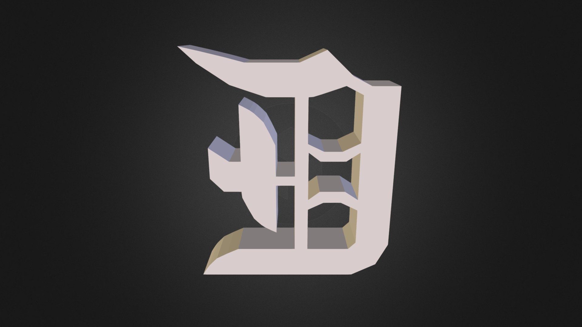 LeTTeR D (Goth) - 3D model by 3dindustries [3110218] - Sketchfab