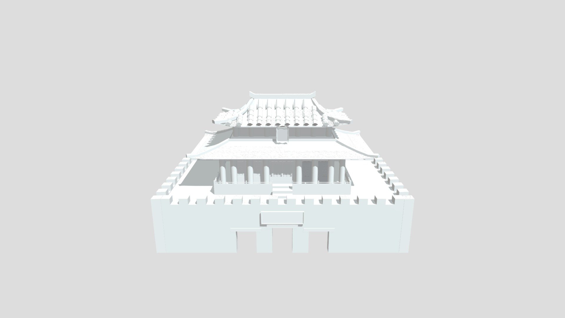The Palace Museum - Front Gate low poly - 3D model by R.Liu (@siroi4 ...