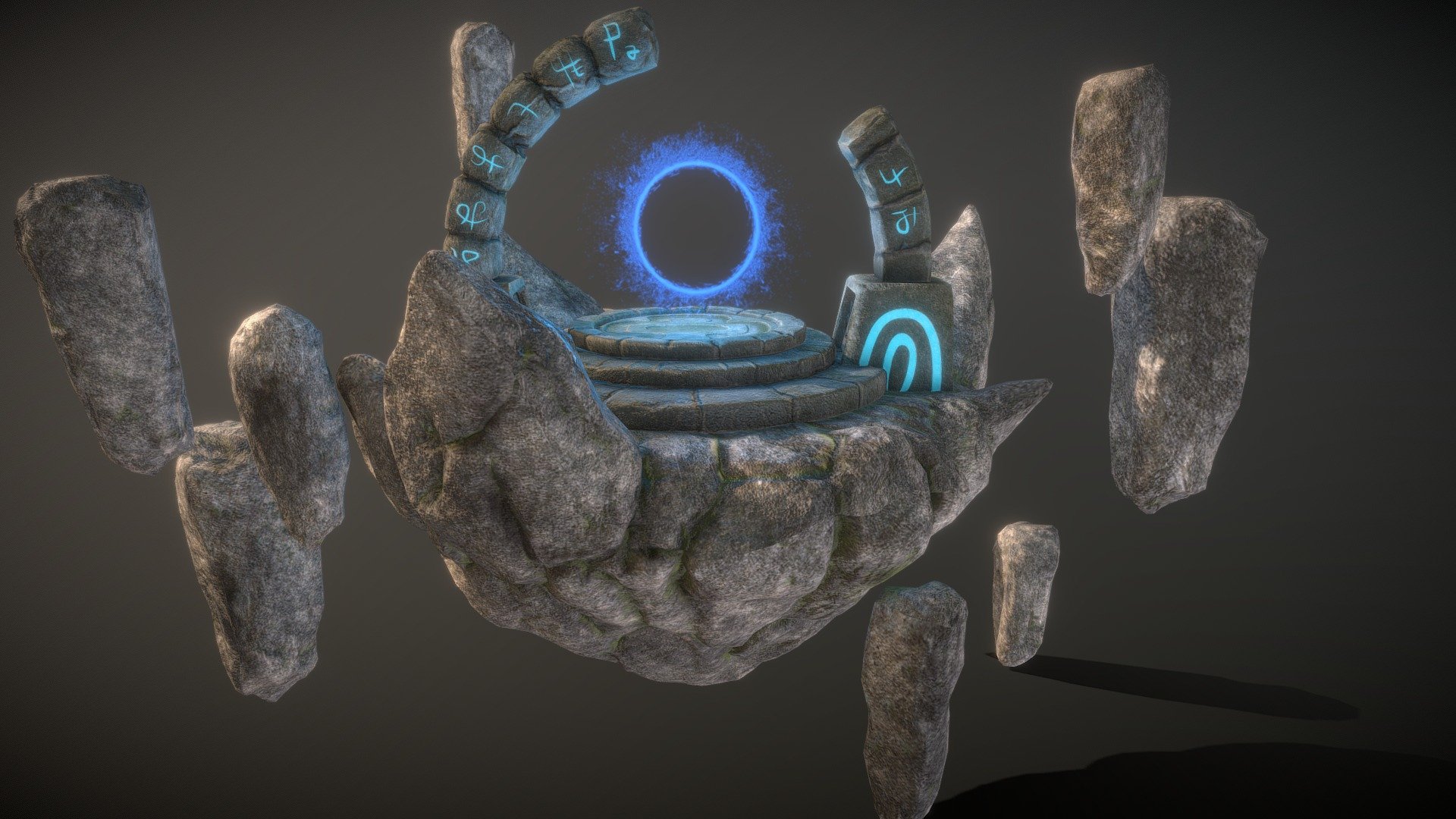 European and American game scence~Magic portal - Download Free 3D model ...