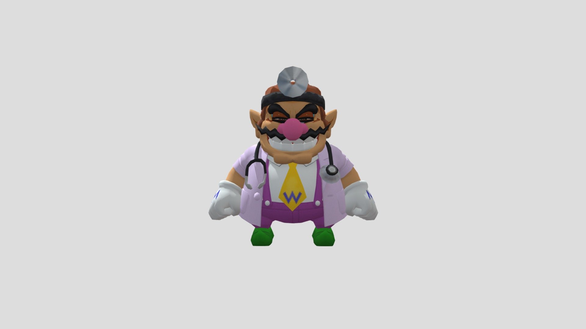 Dr_ Wario - Download Free 3D model by maznalharbi056 [311b2a5] - Sketchfab