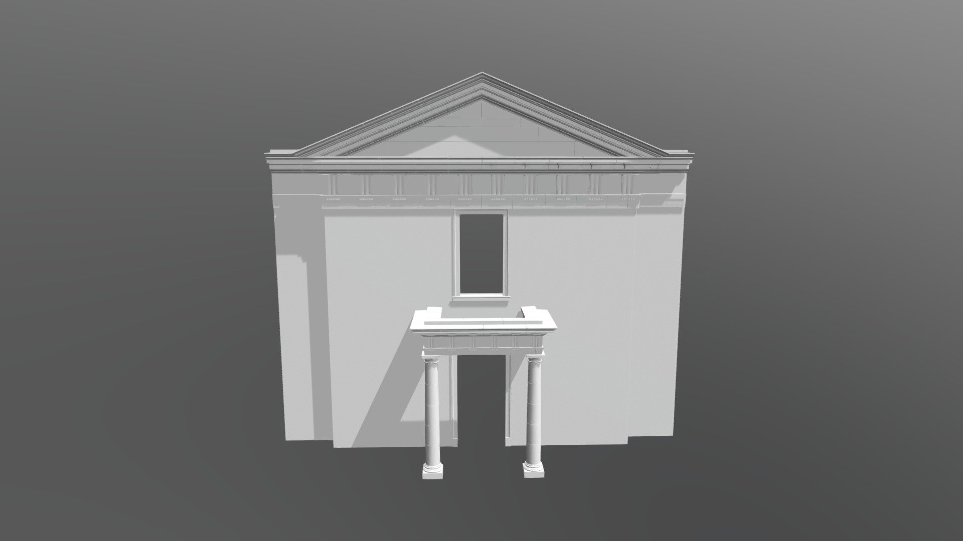 PORTIQUE ET FRONTON - DORIQUE - 3D model by HERES [311e02d] - Sketchfab