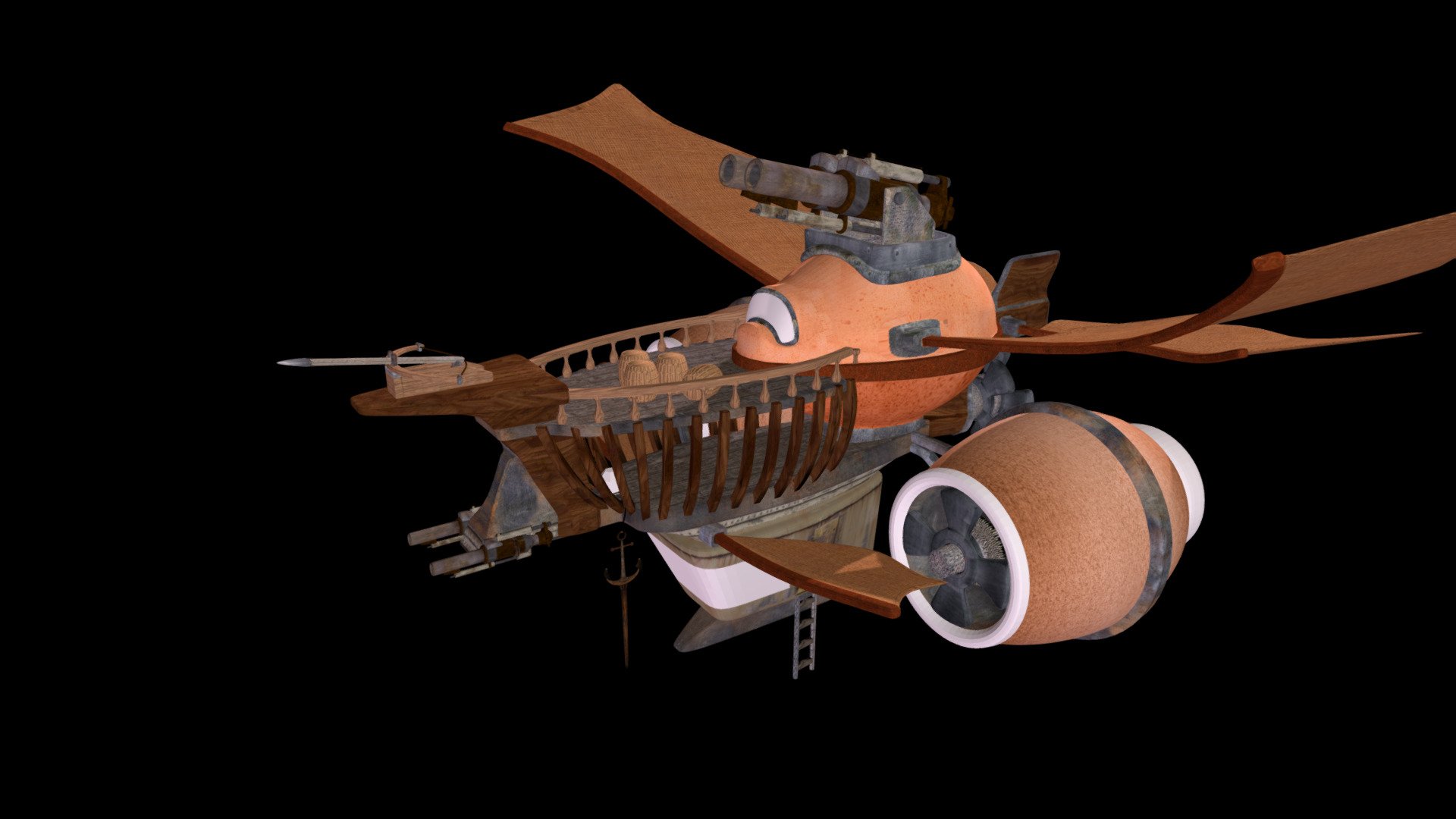 SKY SHIP - 3D model by sigitkusnawan [3124285] - Sketchfab
