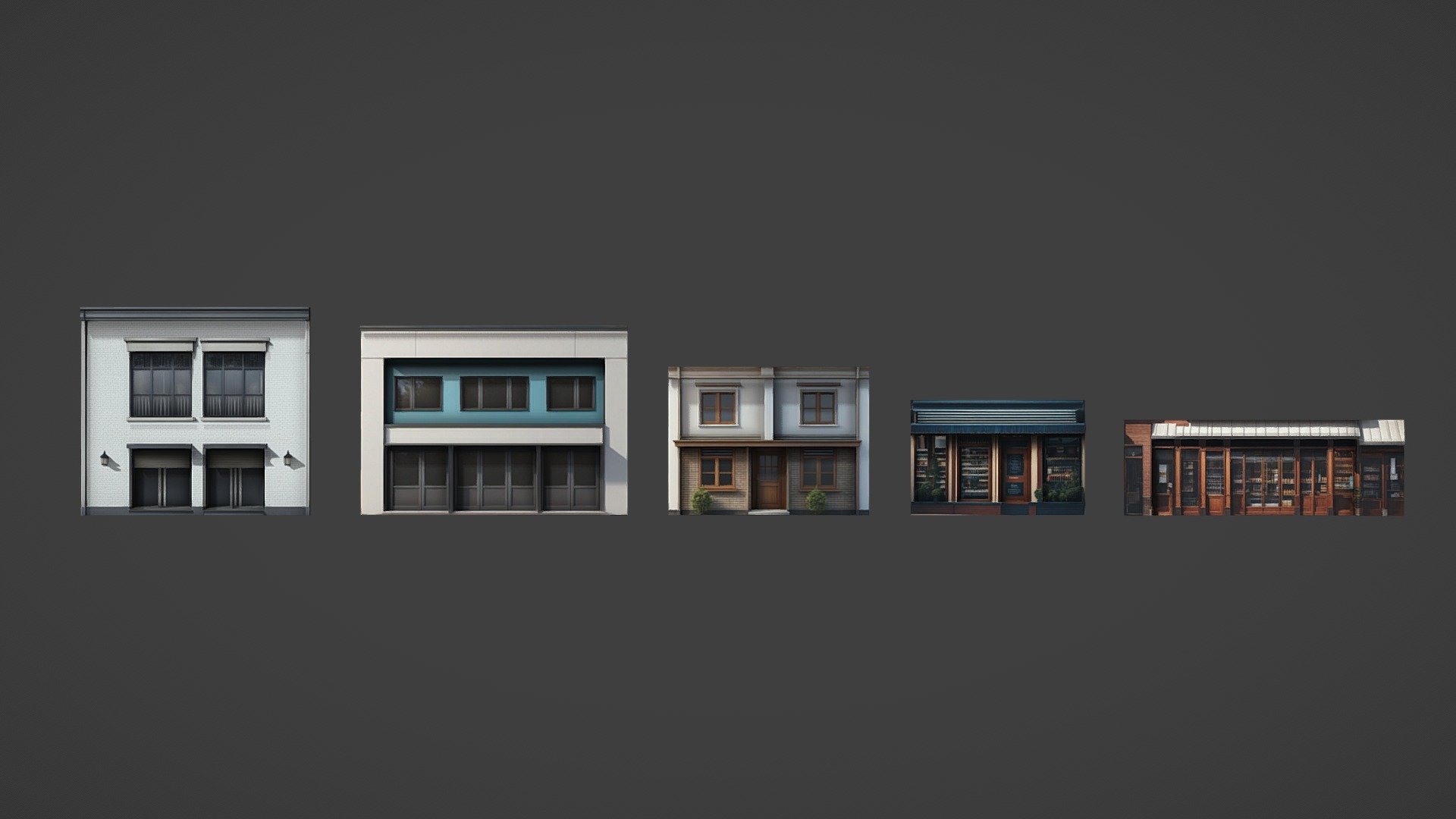 Buildings For Background | Buildings Pack - Download Free 3D model by ...