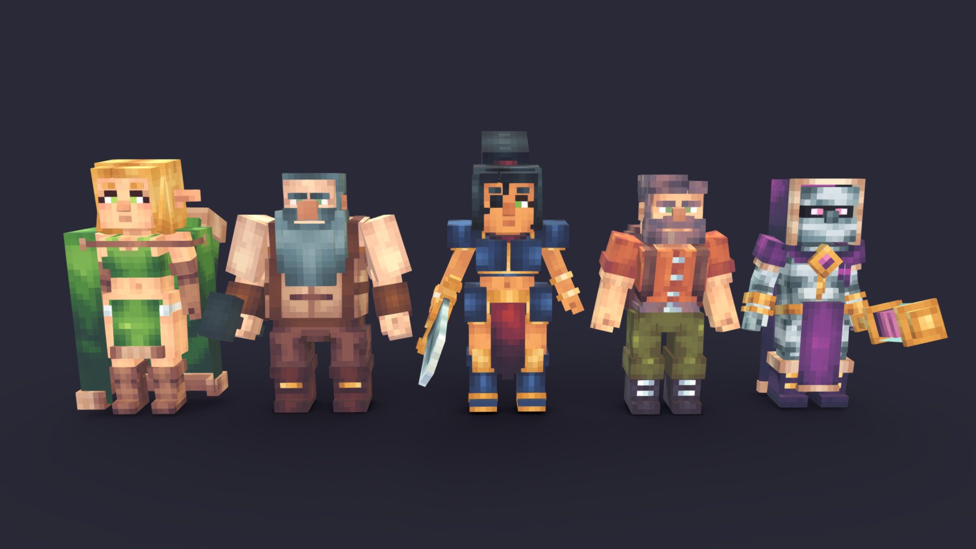 Fantasy NPC Pack - 3D model by Workshop Six (@workshop_six) [31272d0] - Sketchfab