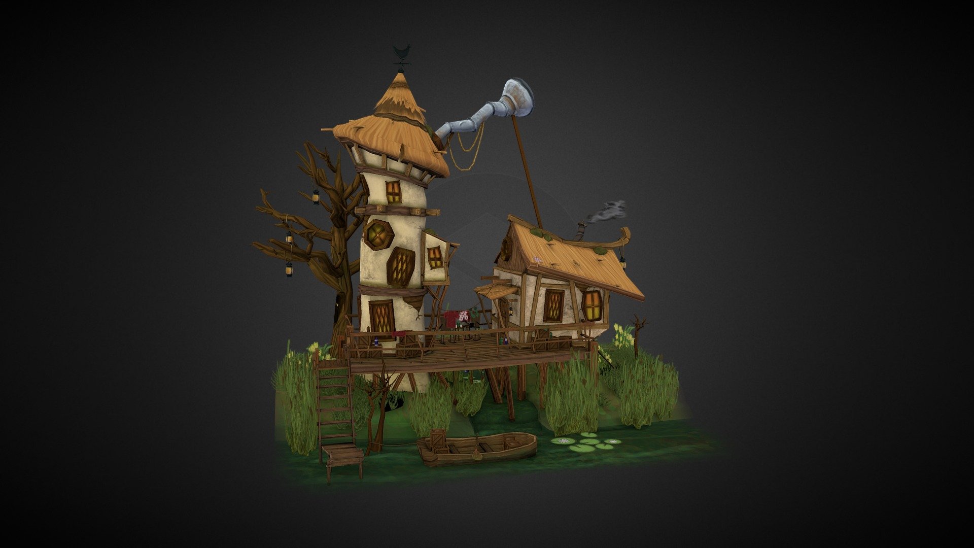 A Scientist's Swamp House - Buy Royalty Free 3D model by Ine Kiebooms ...