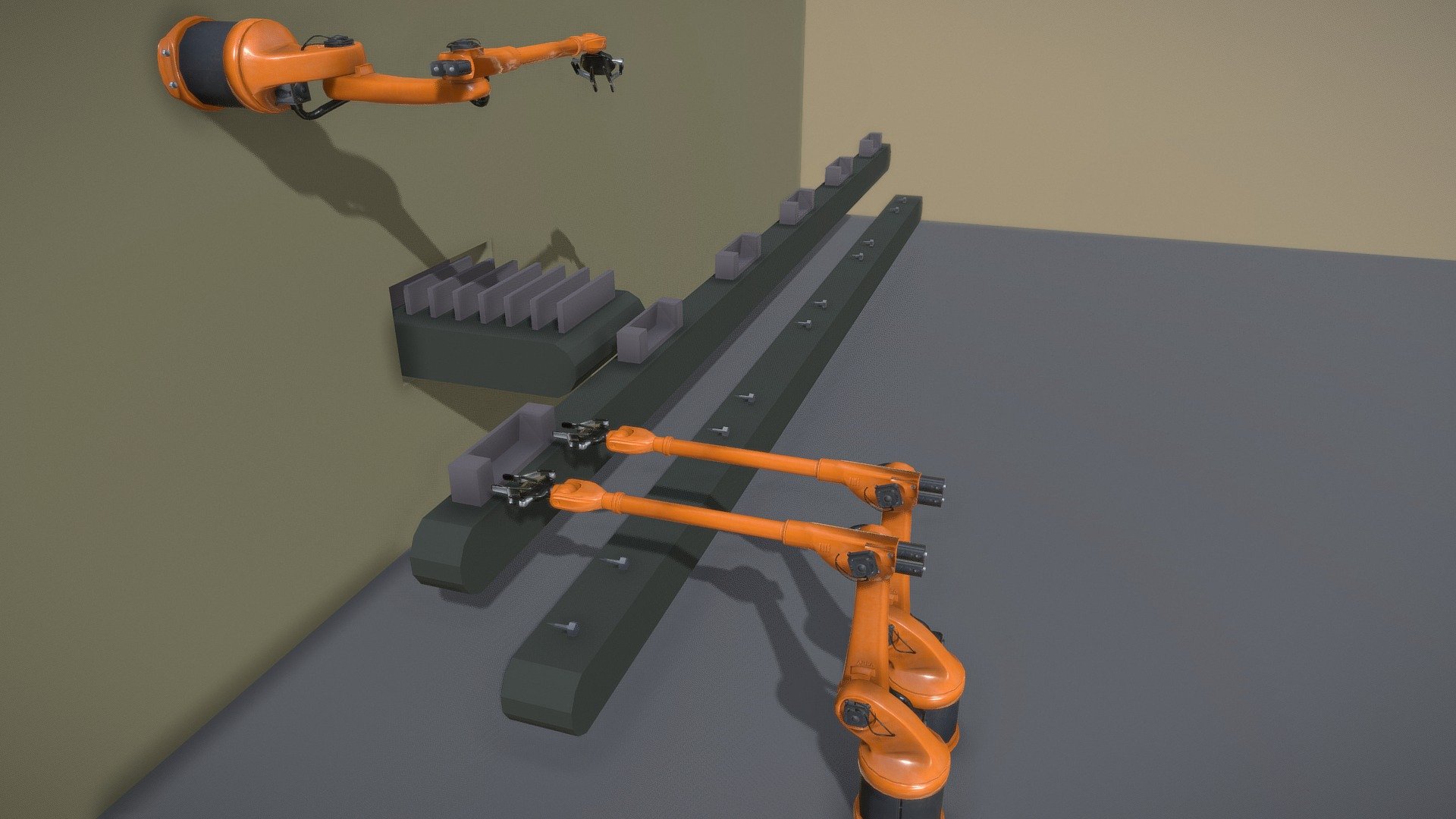 Industrial robots from KUKA (manipulator) - Download Free 3D model by ...