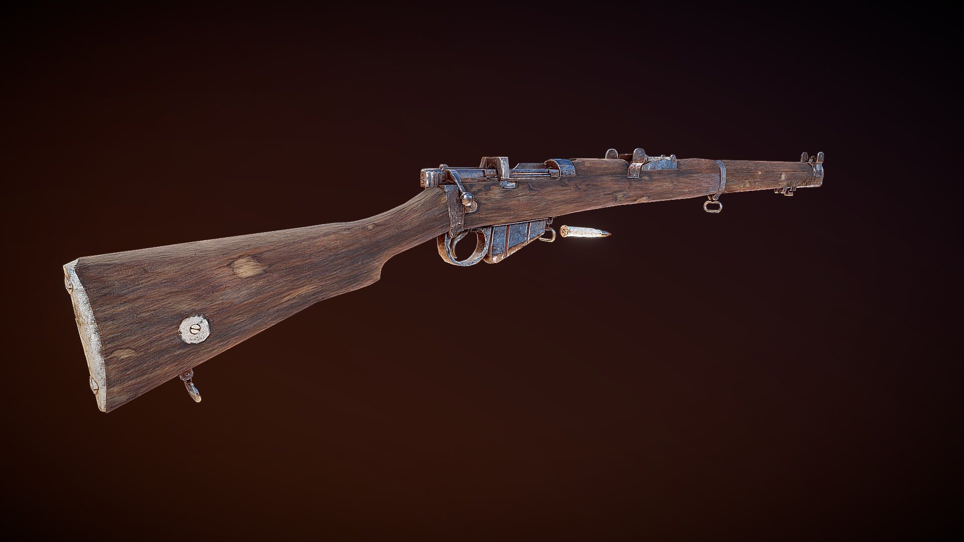 SMLE No1 MKIII Damaged - 3D model by MTArtPort [312dab5] - Sketchfab