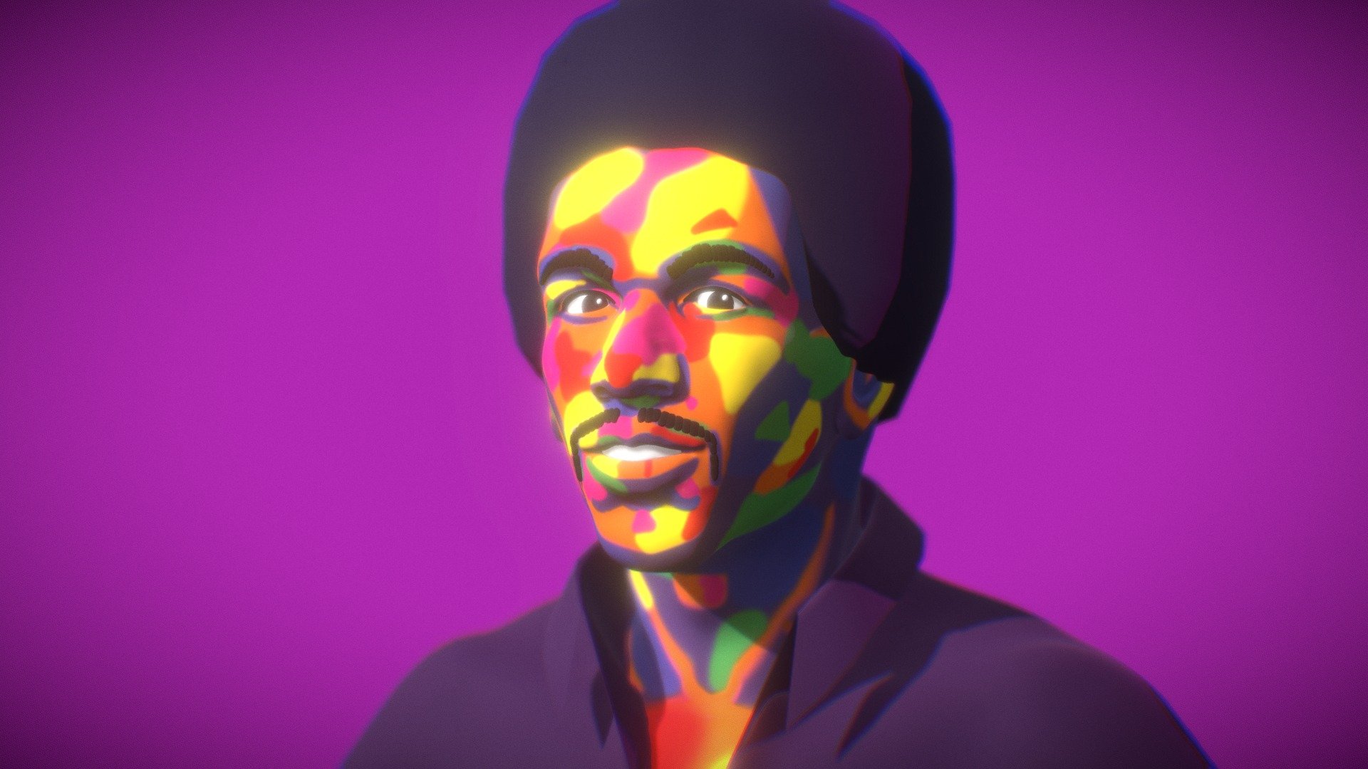 Jimi Hendrix - 3D model by Greebly_ [312e6f8] - Sketchfab