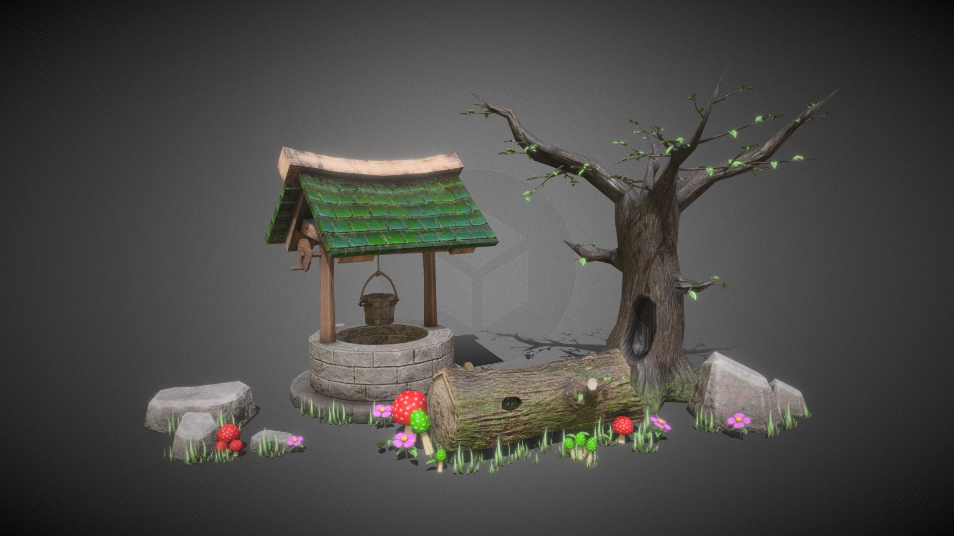 Stylised Wood Environment Scene - Buy Royalty Free 3D model by Colin ...