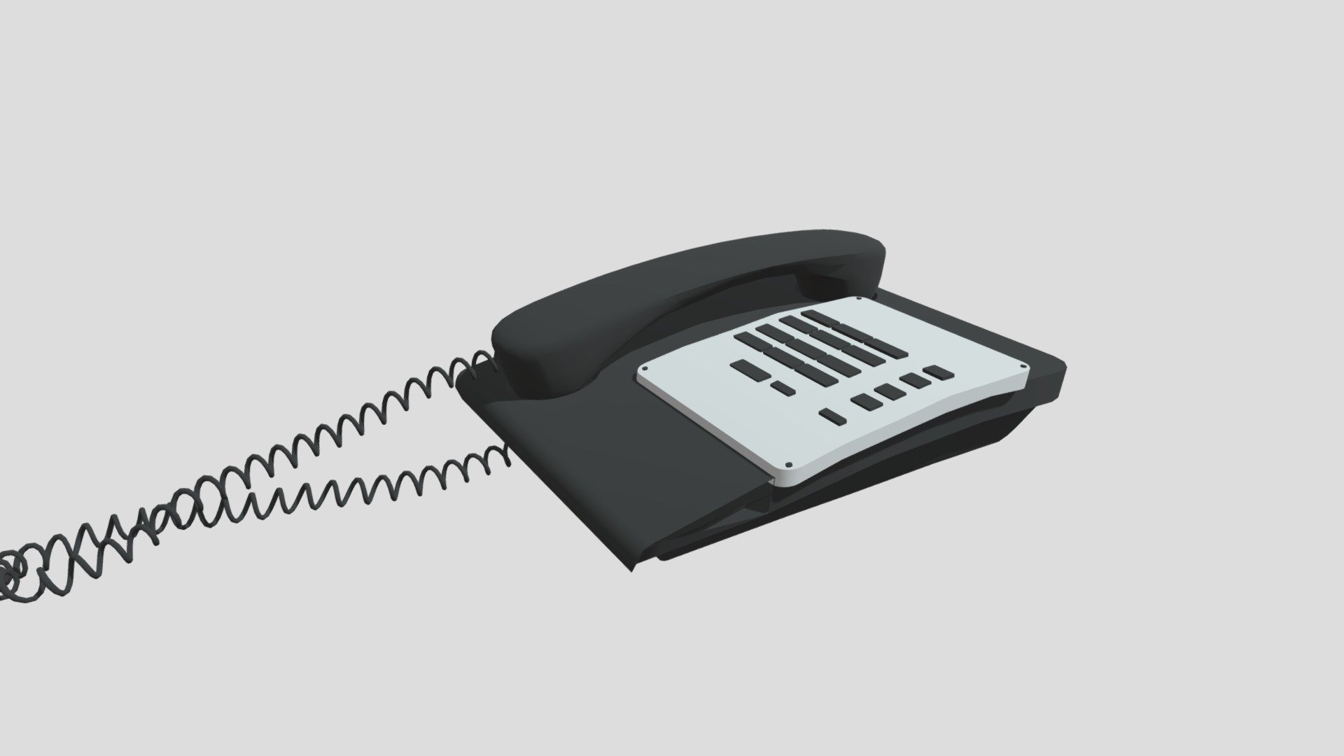 Generic wall or desk office corded Phone - 3D model by Leo Padoveze ...