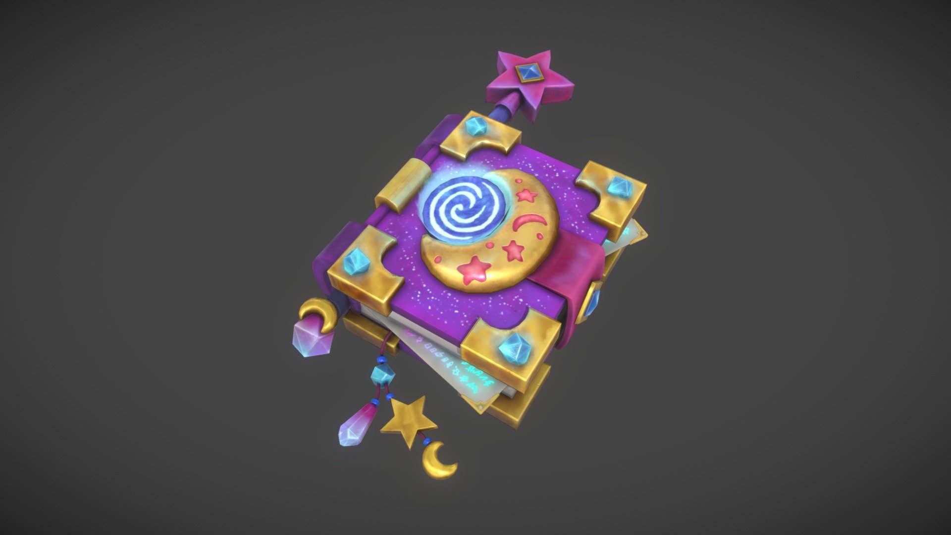 Handpainted Magical Tome - 3D model by Logan Bernatt (@LoganBernatt ...