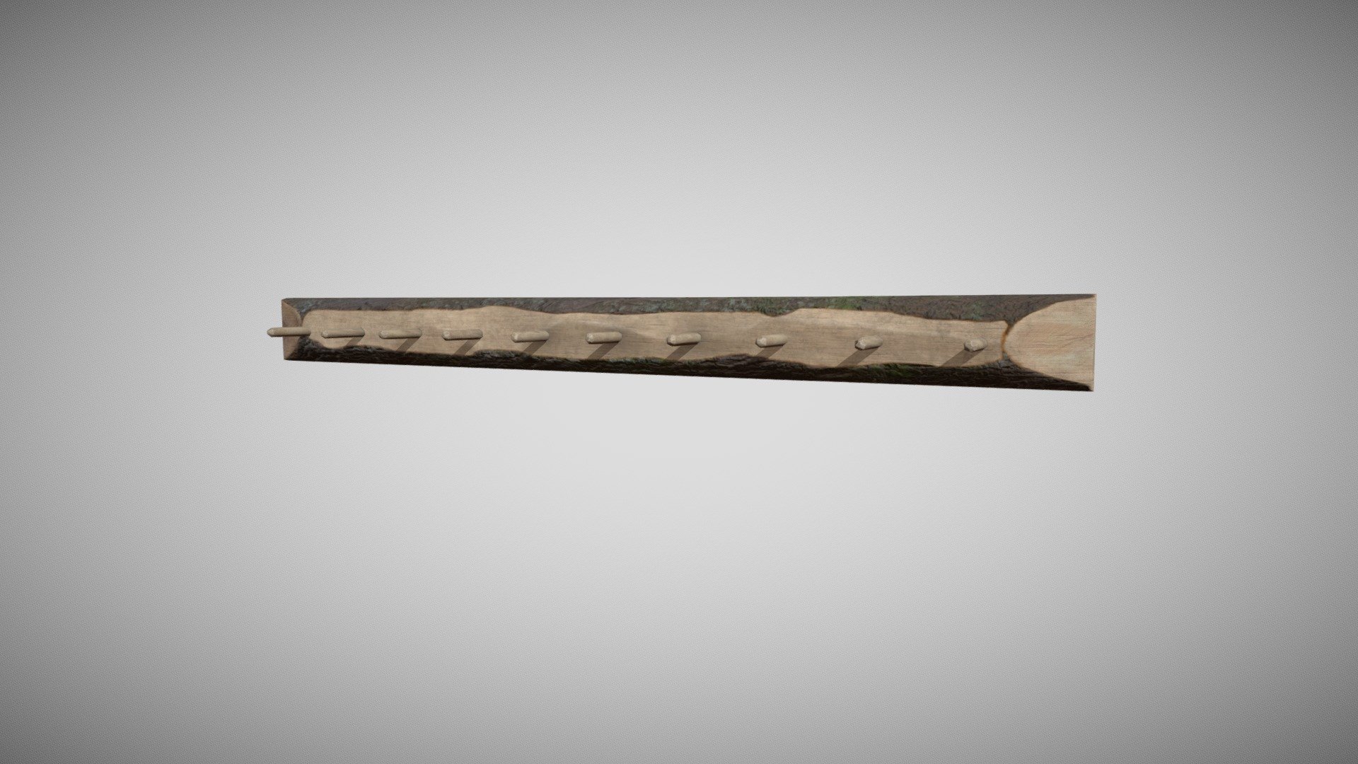 Medieval Wooden Peg Rail - 3D model by markseam [313716d] - Sketchfab