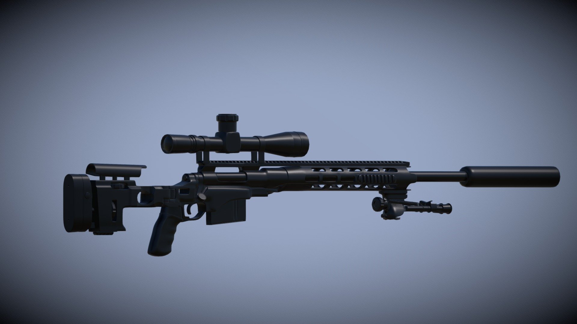gun - 3D model by Renjith Rajan (@renjithkallinal) [3138d21] - Sketchfab