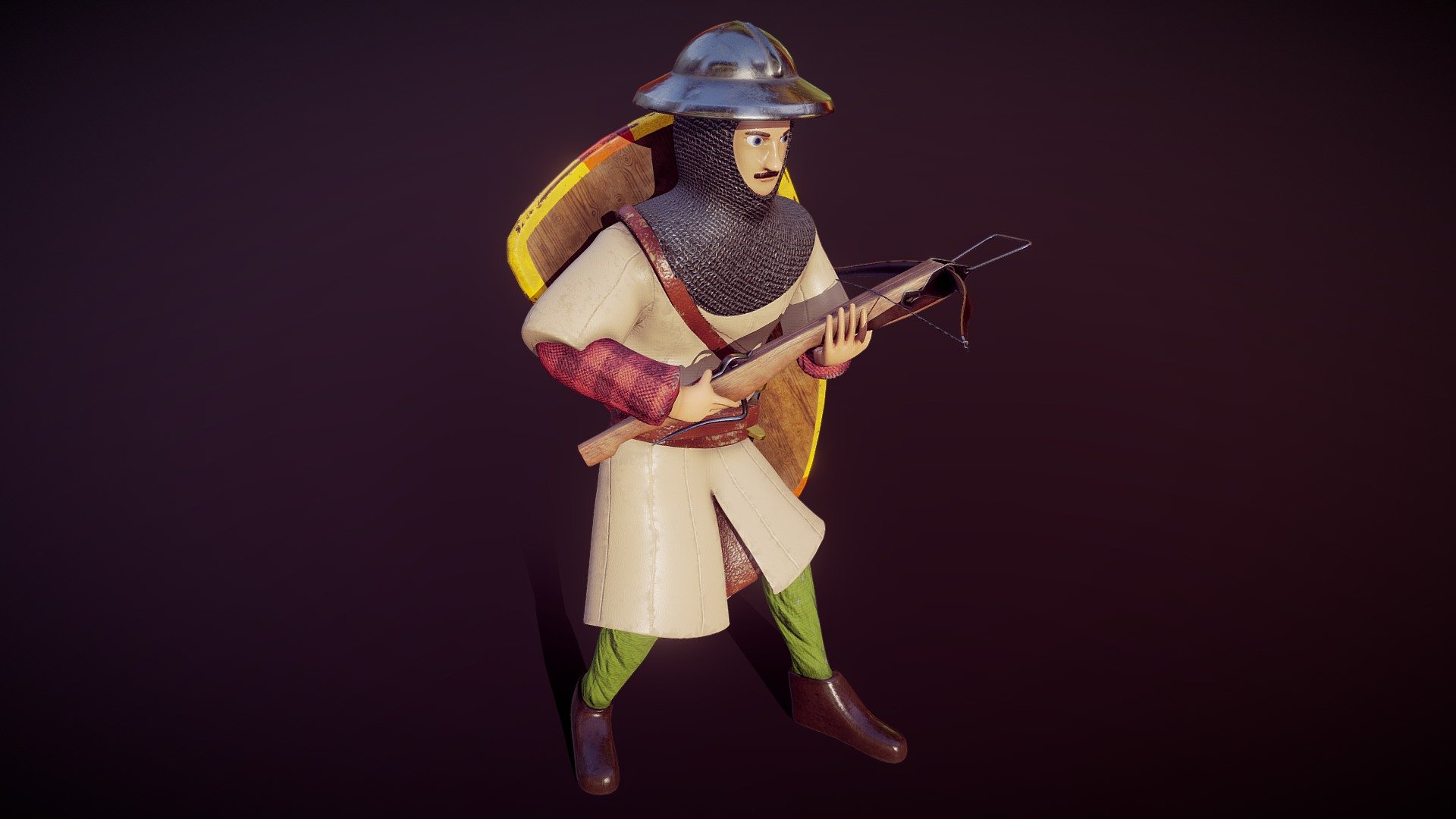 Genoese Crossbowman - Alerted Pose - Buy Royalty Free 3D model by ...