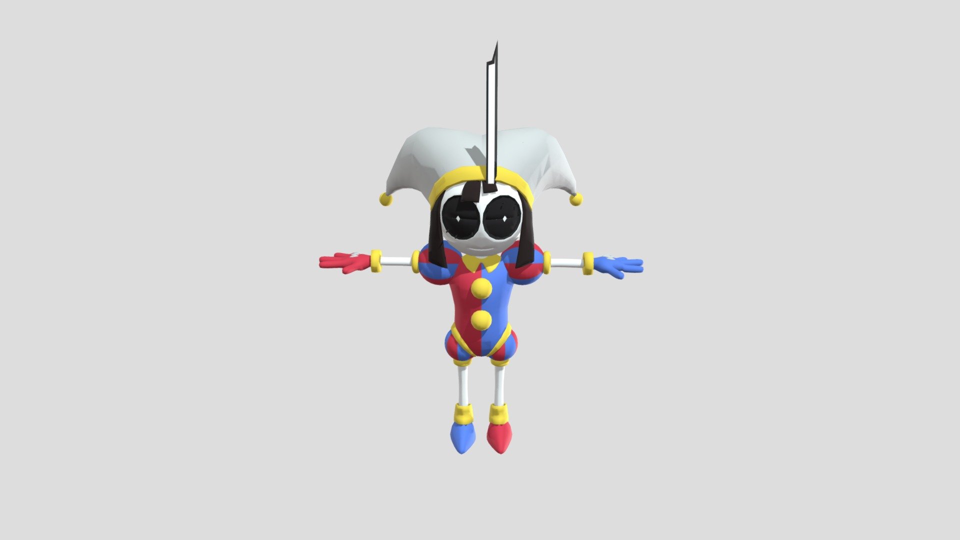 Pomni_zayjax low poly simplify ver. - Download Free 3D model by ...