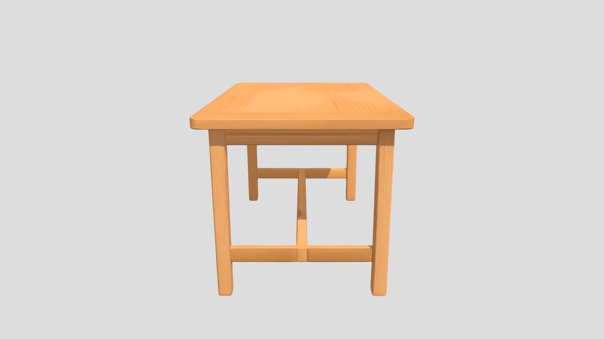 wooden rectangular table - 3D model by ysh1503 [313b115] - Sketchfab