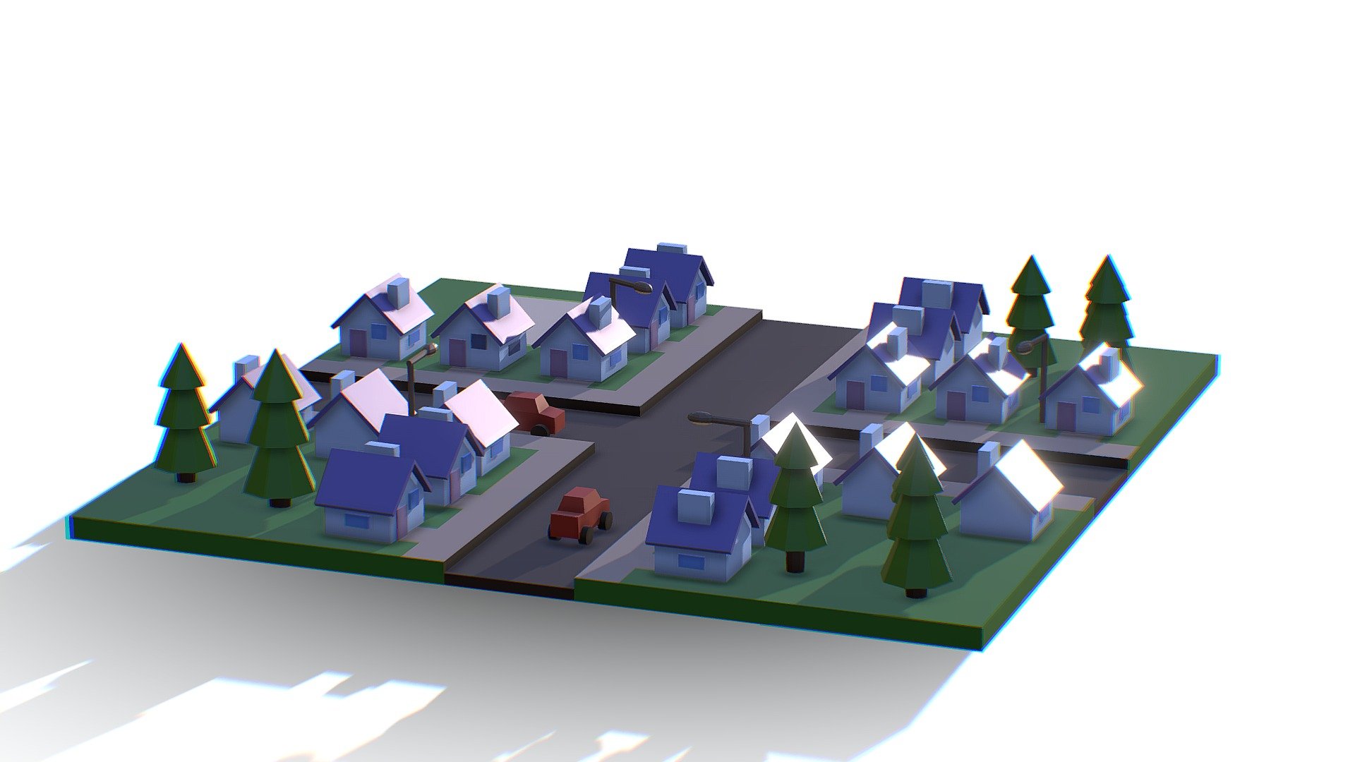 Neighborhood Mockup - Lowpoly - 3D model by larissabatistagil1 [313bcbd ...