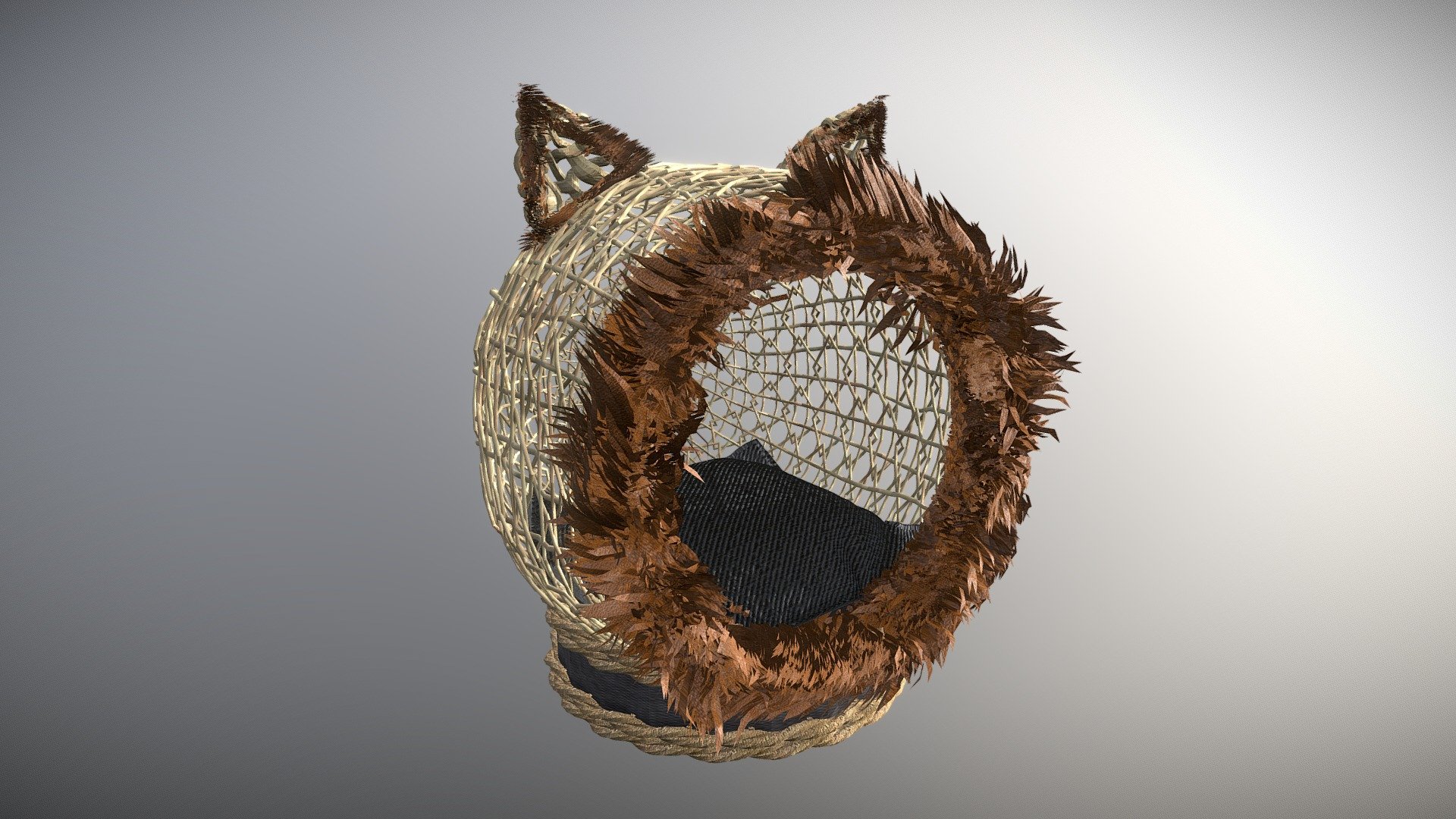 Cat bed / cama de gato (Fur) - Download Free 3D model by Stgo Design ...