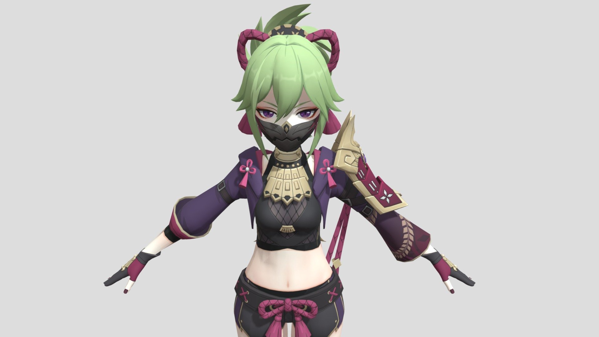 Kuki Shinobu Download Free 3d Model By Hoyoverse 31402b8 Sketchfab