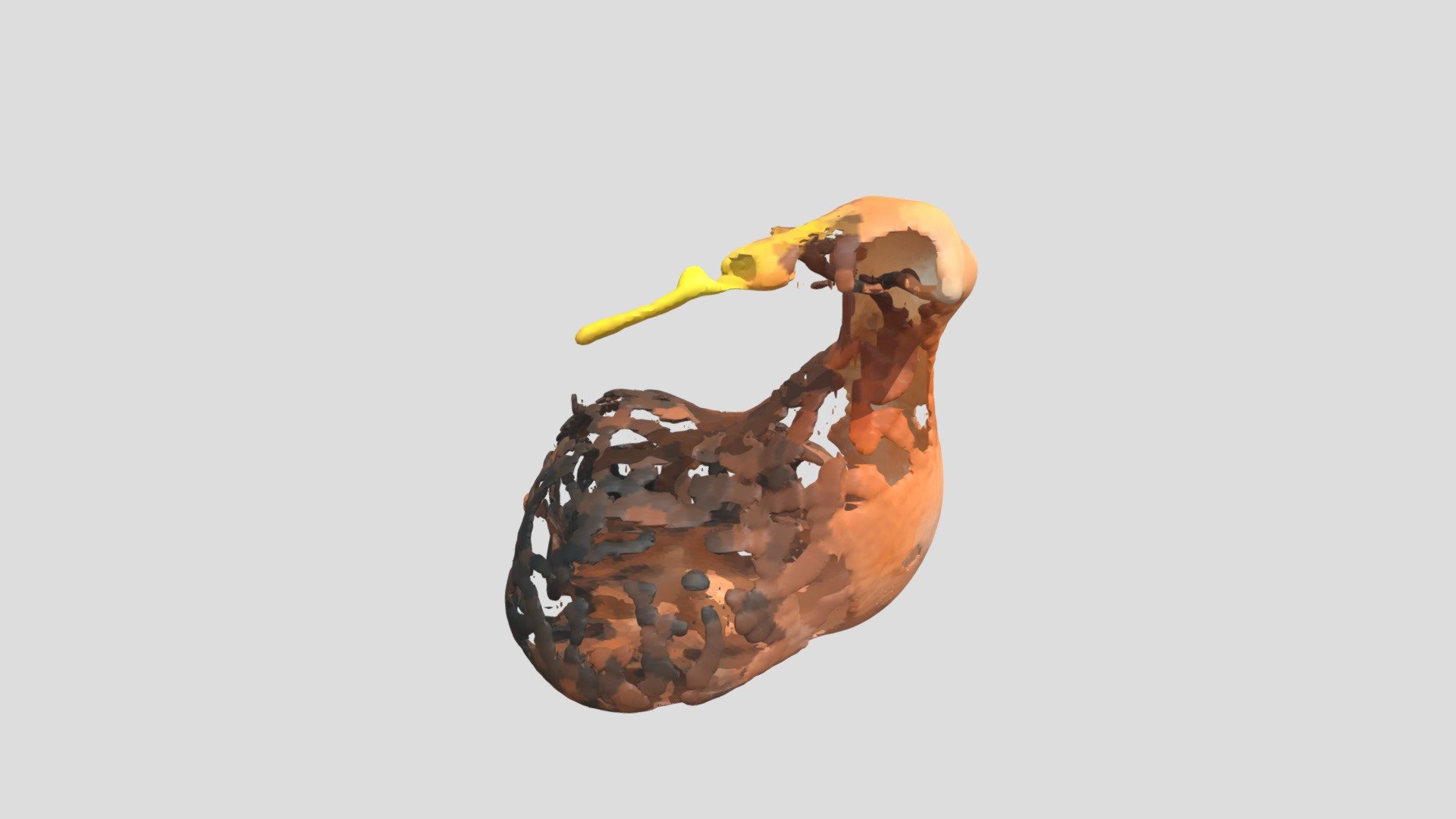 Yellow-headed duck with black feathers - Download Free 3D model by ...