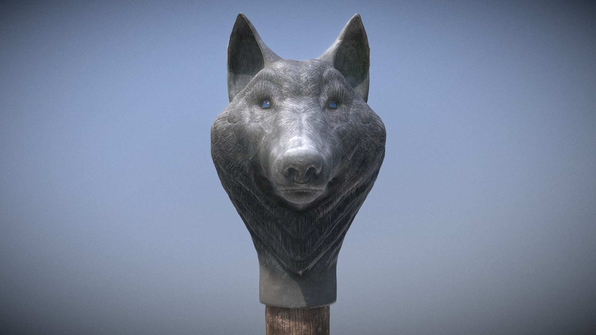 Wolf staff - stone head - 3D model by Andy_Makynamara [3145a04] - Sketchfab