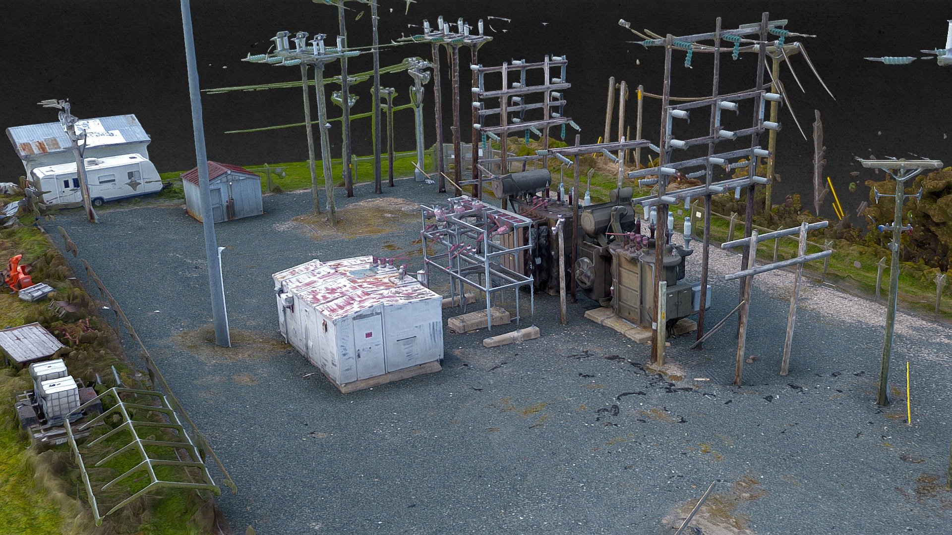 Power Transformer Electrical Substation - Download Free 3D model by Air ...