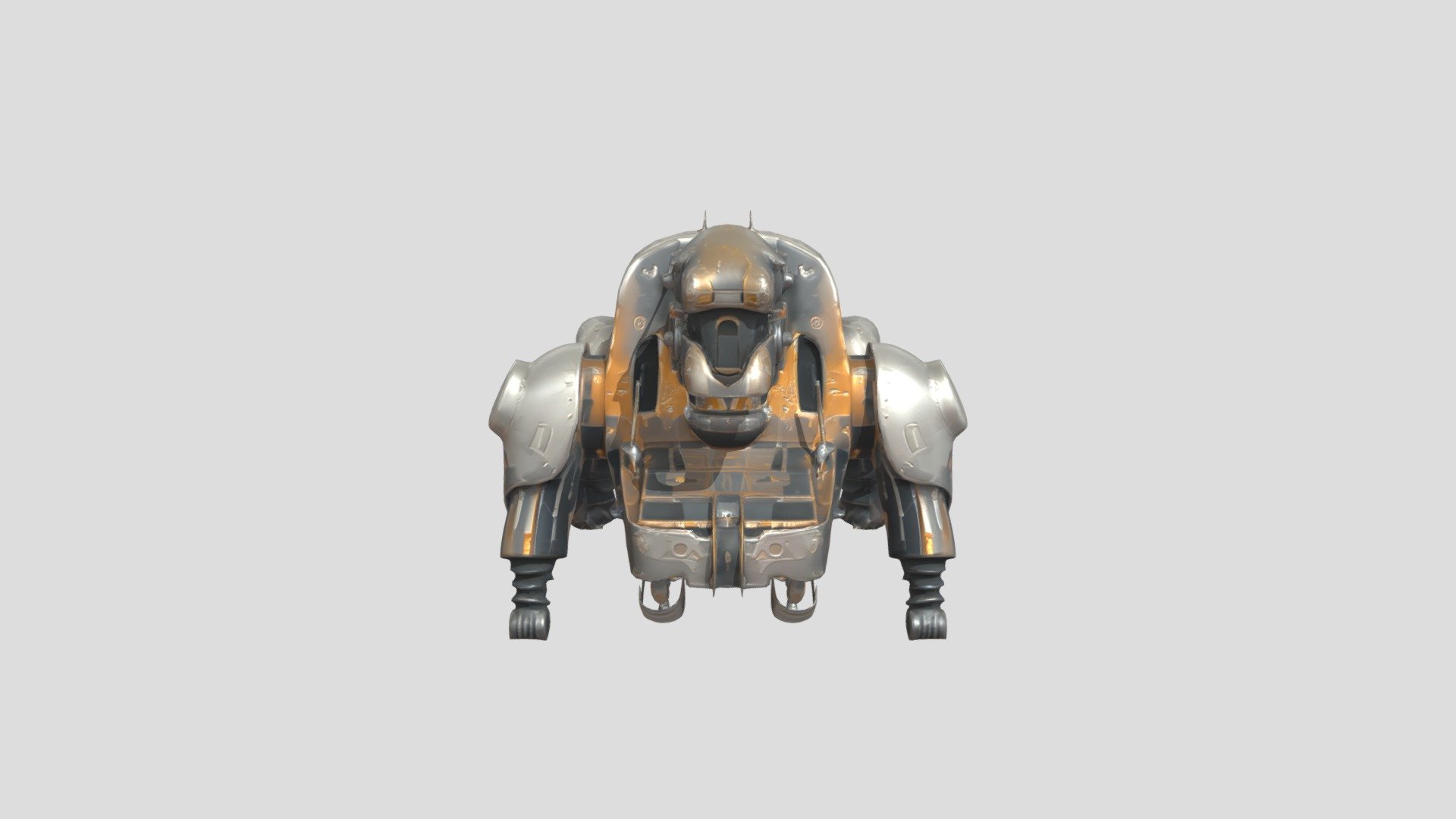 Futuristic robot with mechanical parts - 3D model by mikecoslovich ...