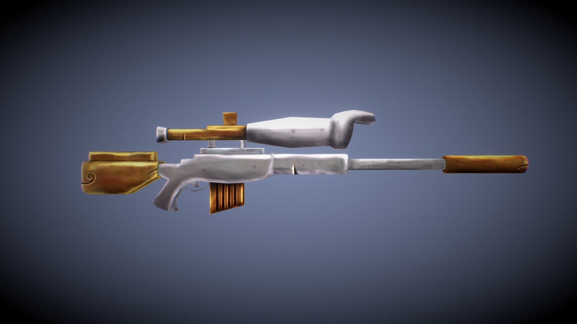 Hand Painted Sniper Rifle - Low Poly - Download Free 3D model by ...