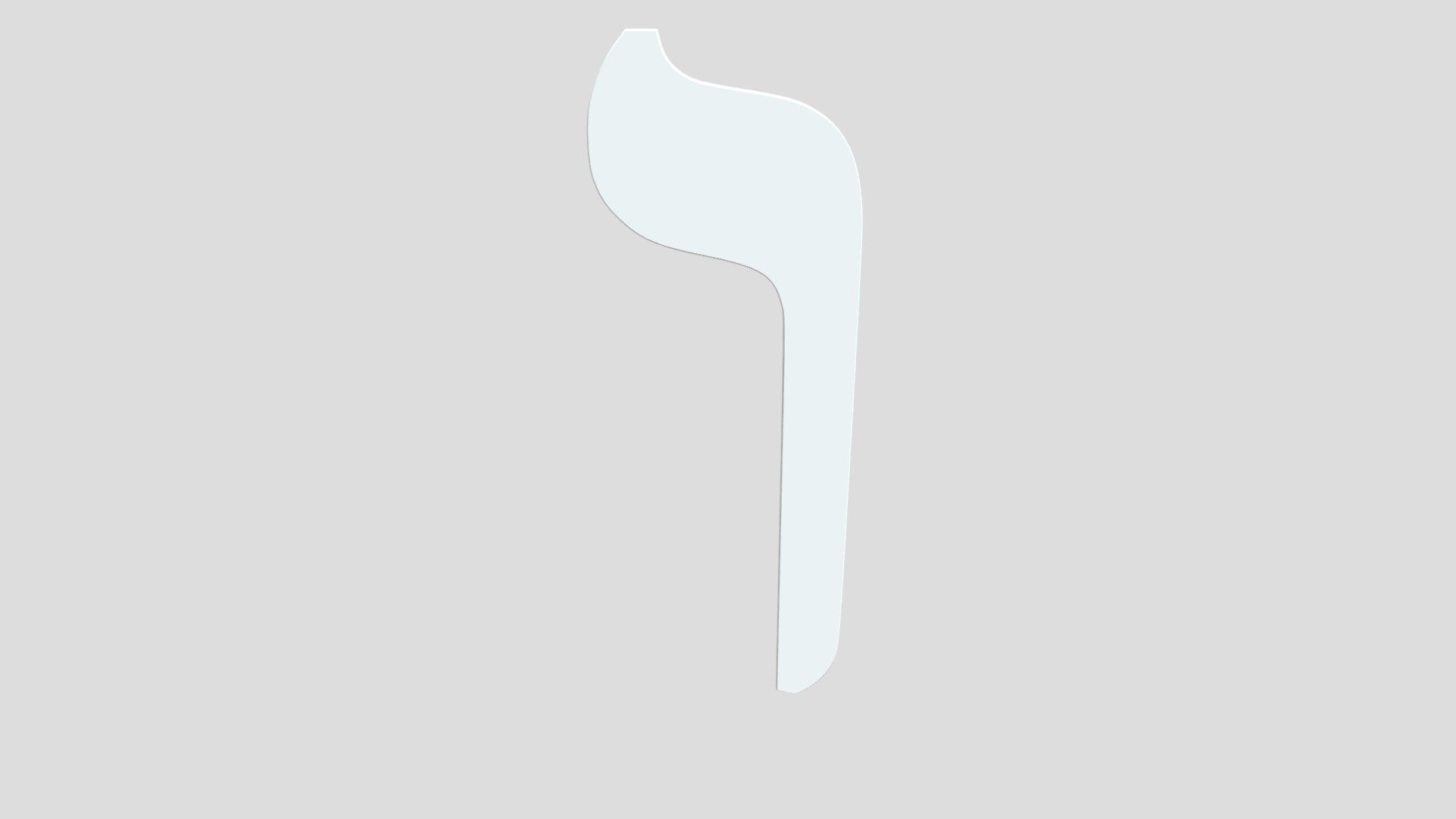 Hebrew Letter Vav 3D - Download Free 3D model by 21maxexpo [314b3e5 ...