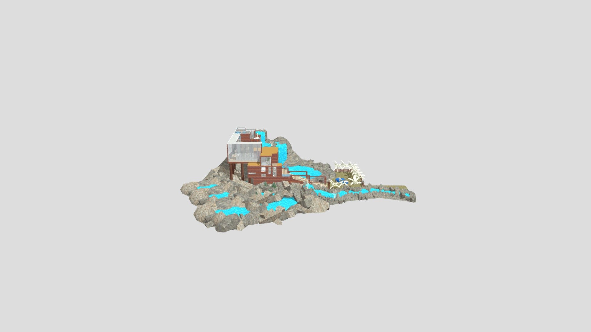Waterfall - Download Free 3D model by Home Design 3D (@homedesign3d ...