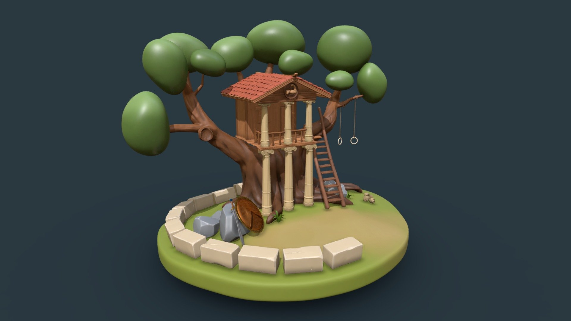 Hercules' Treehouse - 3D model by Maarten Tronquo (@maartentronquo ...