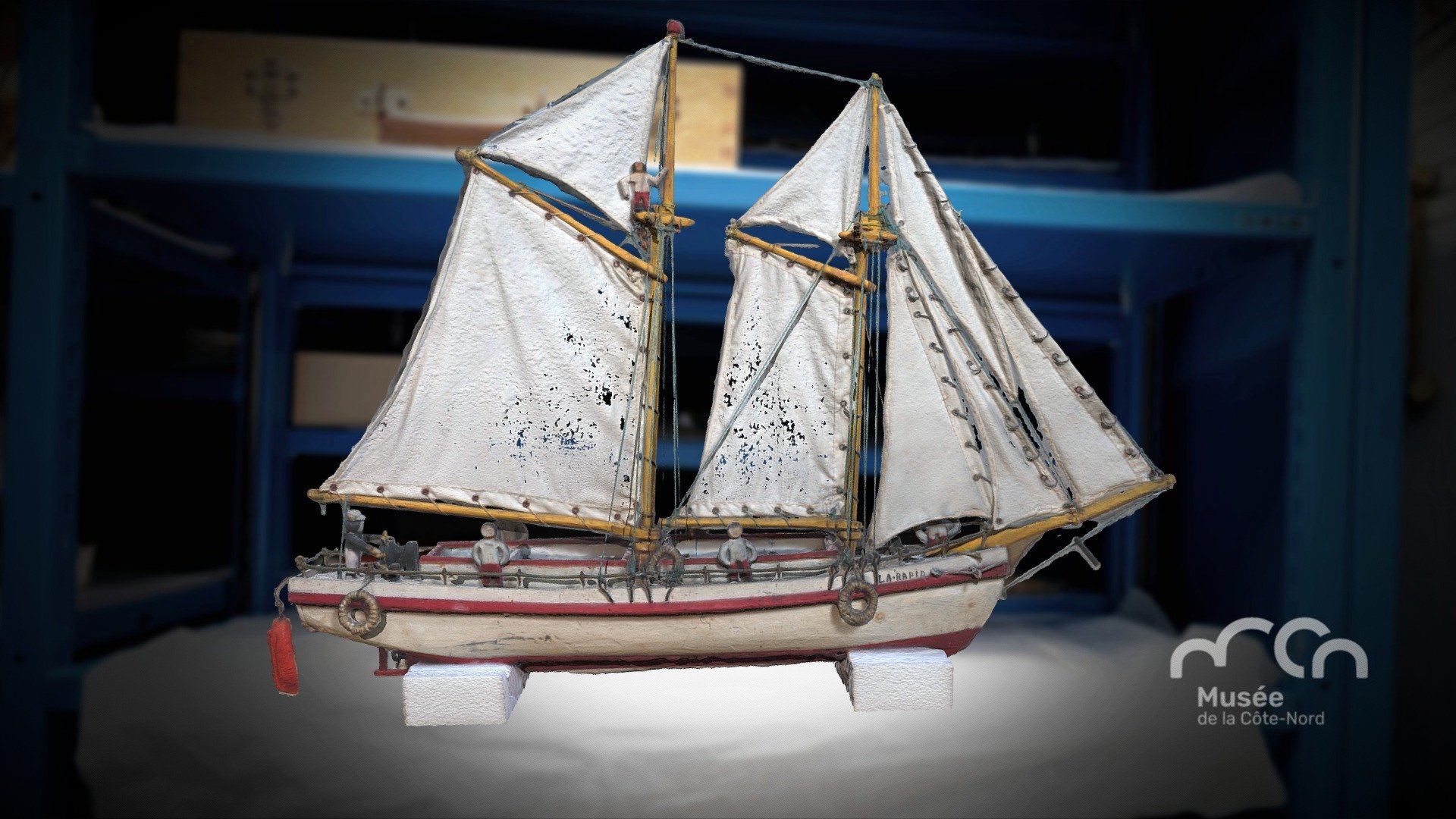Miniature d’une goélette / Miniature schooner - Download Free 3D model ...