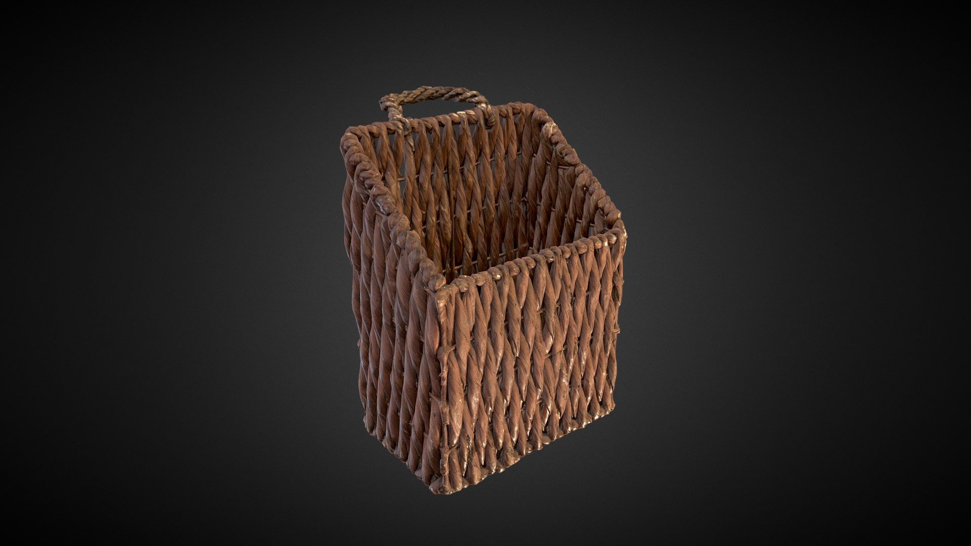 Wicker Basket SD-Fast 3D Scan Sample - Buy Royalty Free 3D model by ...