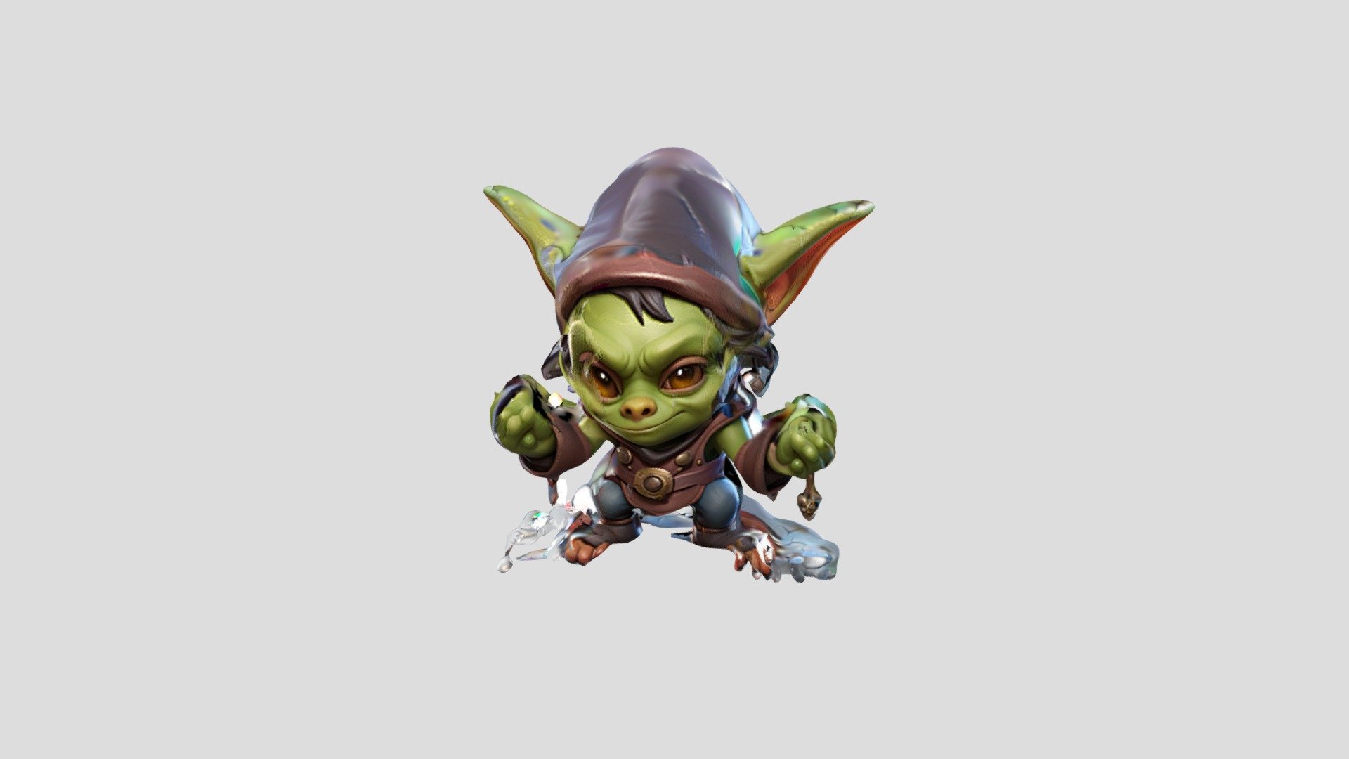 Baby Goblin A baby goblin with two fists up i - Download Free 3D model ...