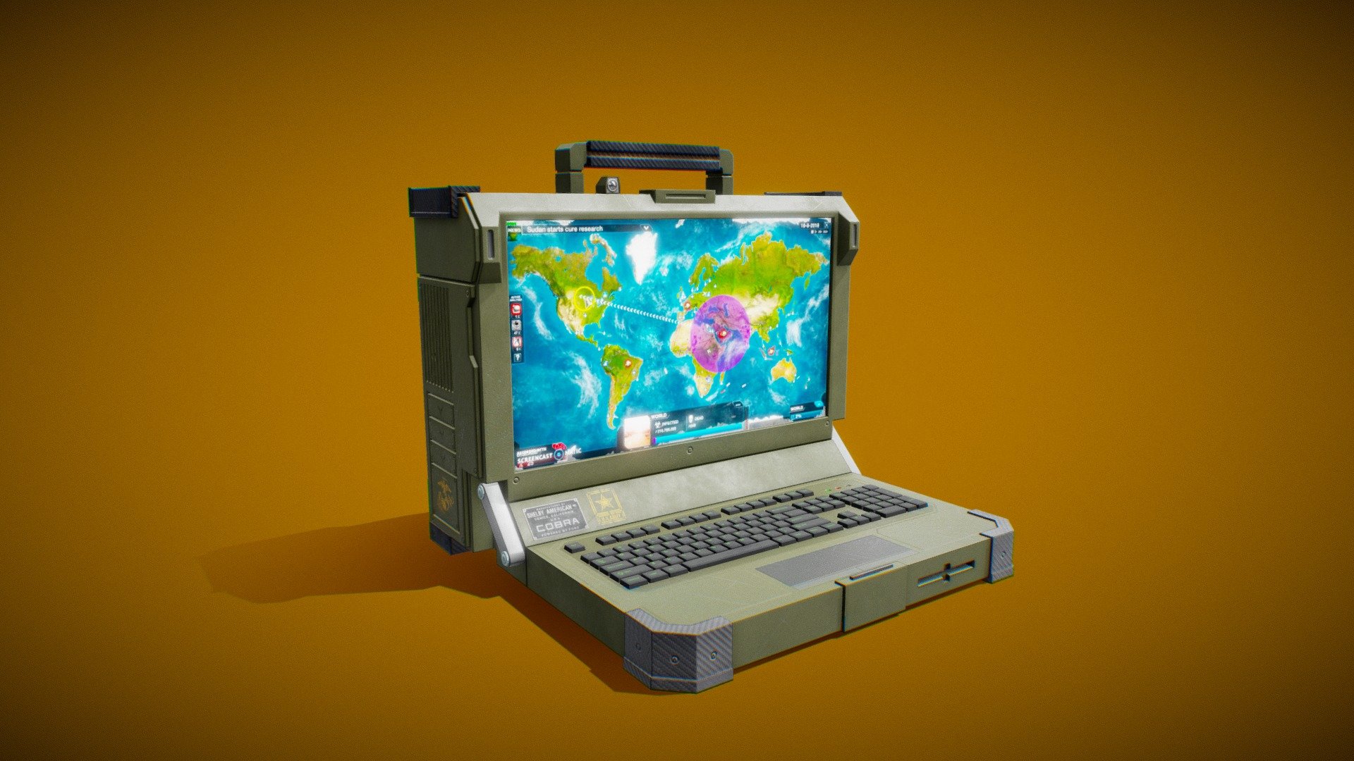 Army Portable Computer - 3D model by e.perinelli [315d2d9] - Sketchfab