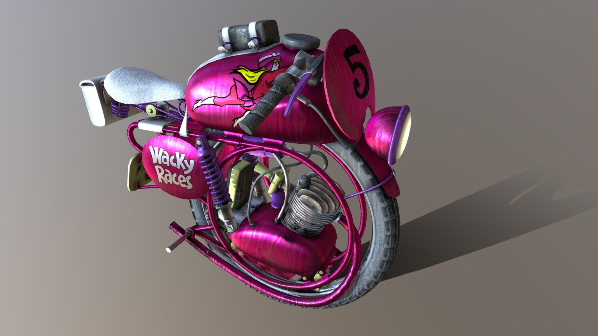 Monobike Penelope Pitstop - Download Free 3D model by MadSiks (@Virgile ...