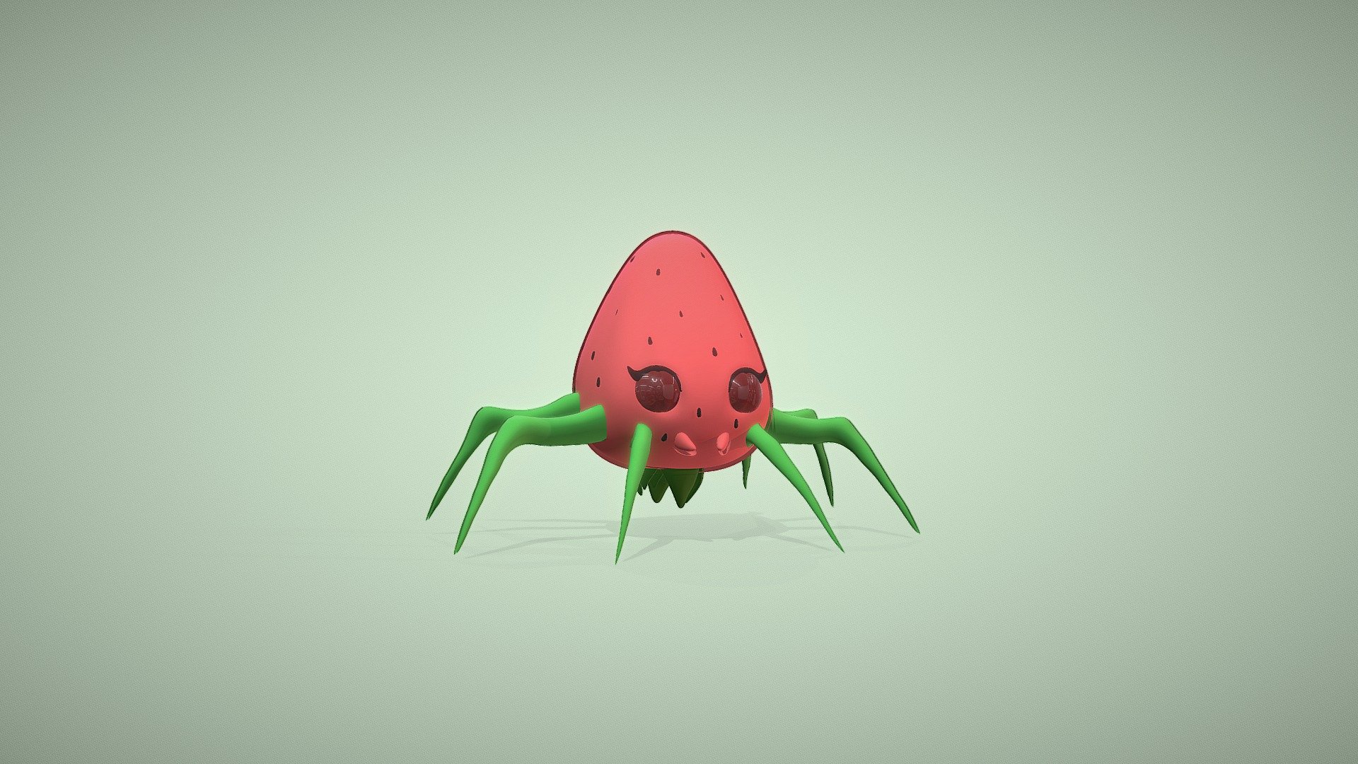 Strawberry Spider - Download Free 3D model by glcalde [3162a06] - Sketchfab