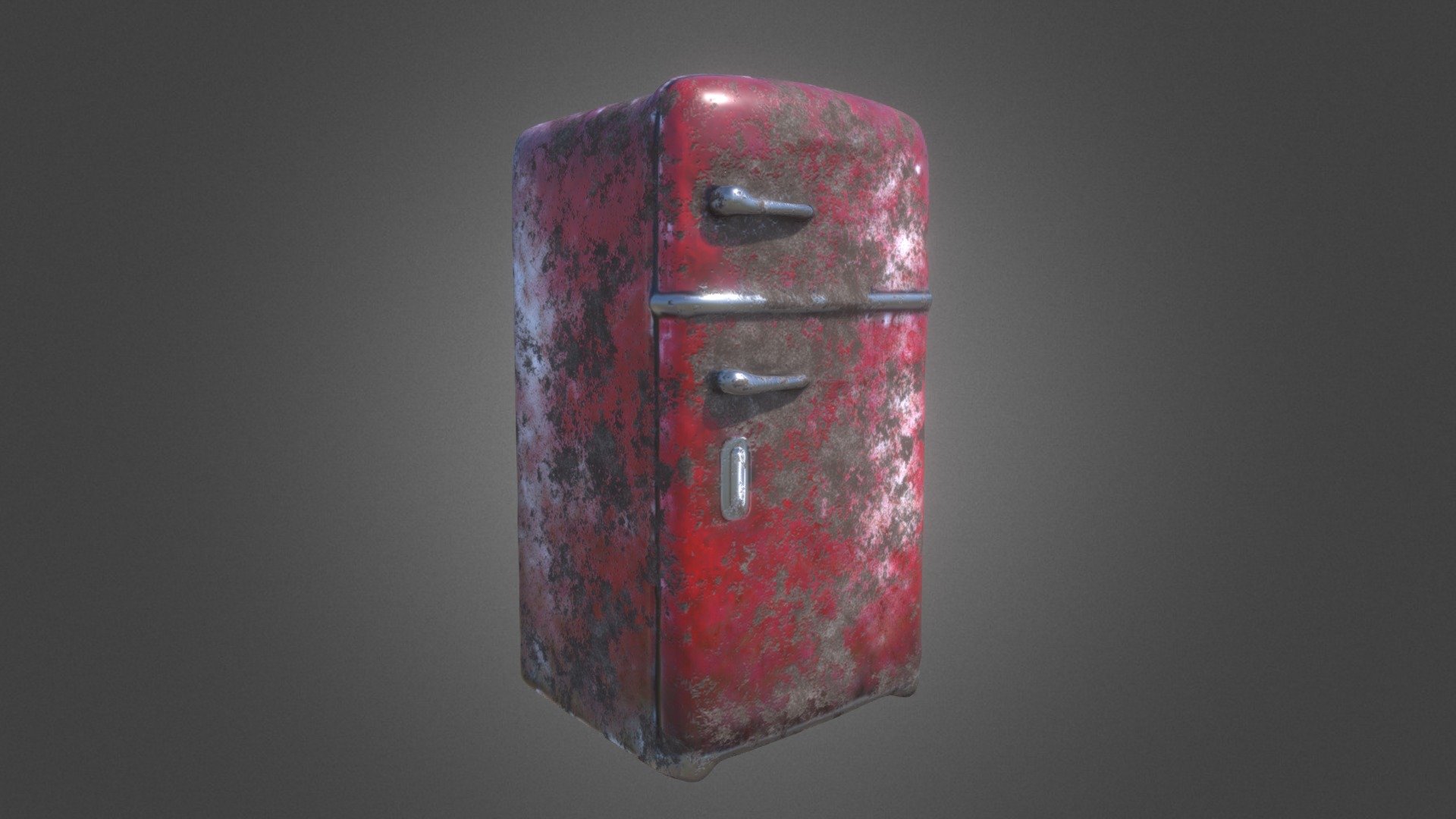 rusty vintage refrigerator - Download Free 3D model by vicente betoret ...