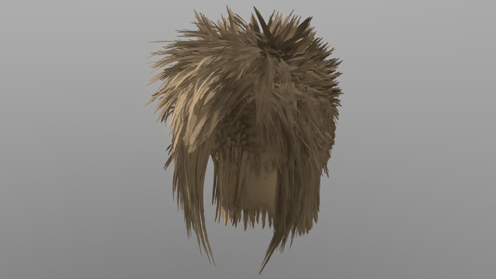 Wild Mullet Hair (Golden Wheat) - Buy Royalty Free 3D model by ...