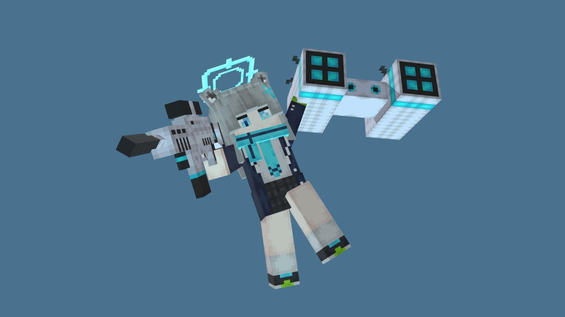 Sunaookami Shiroko (Blue Archive) - 3D model by DinoAwesome_344 ...