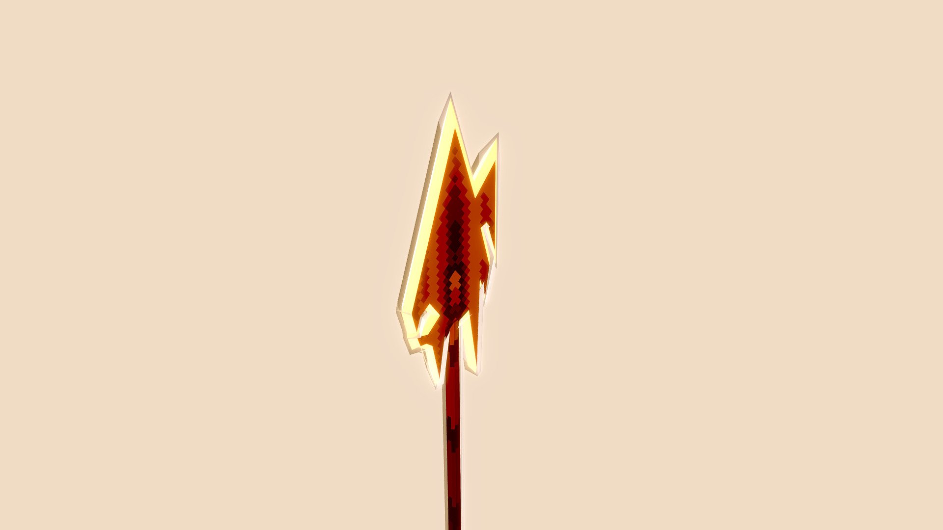 Pixel Art Spear - 3D model by diemorth [316dfd0] - Sketchfab