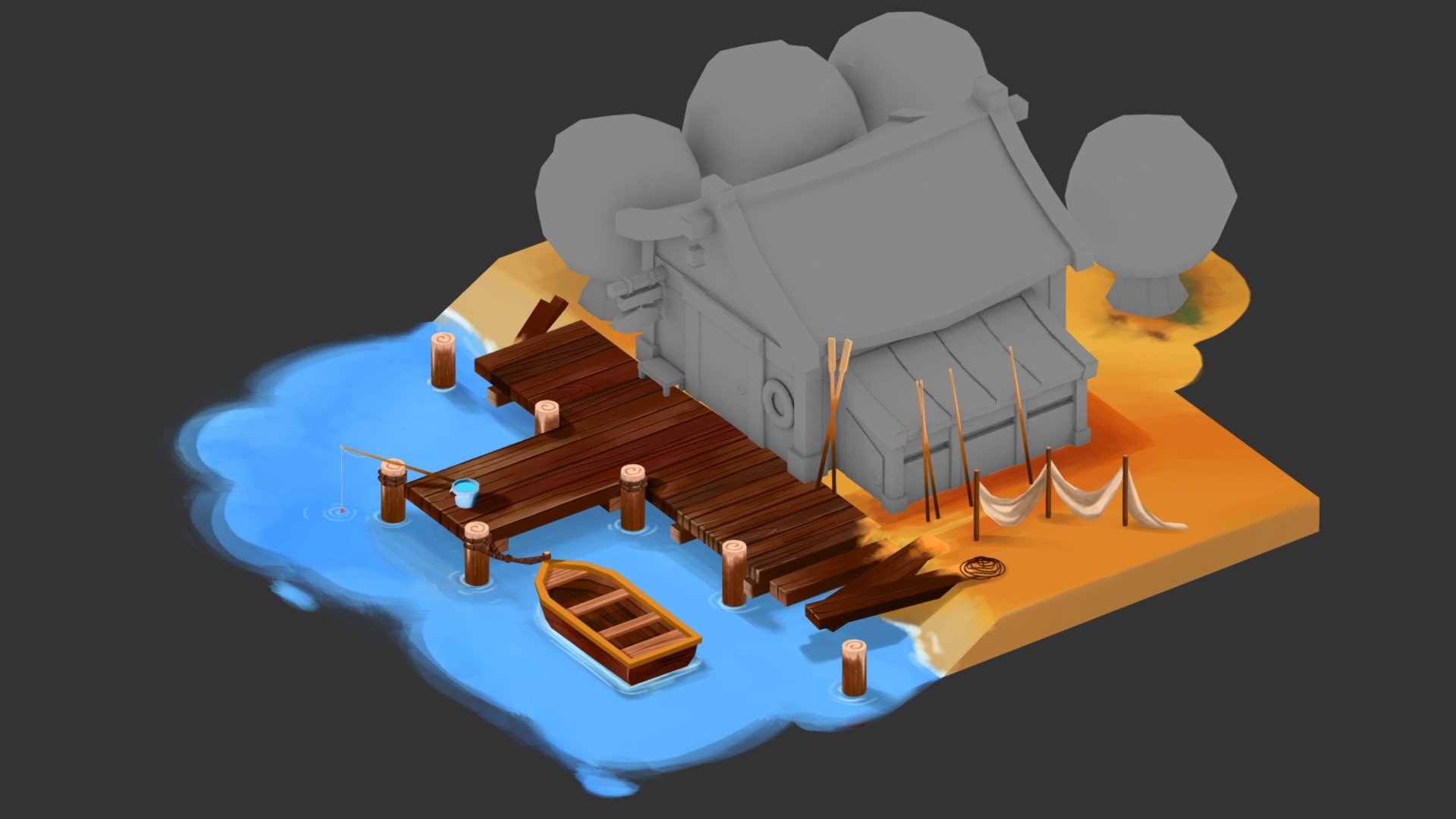 Fisherman Pier - 3D model by leonchheuy [317598c] - Sketchfab