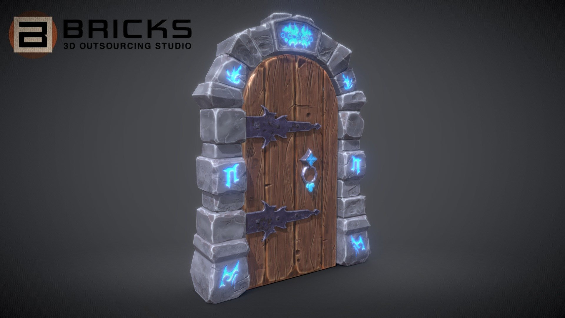 Dungeon Door - Buy Royalty Free 3D model by Bricks Studio (@bricks3dstudio) [3175ae4 ...