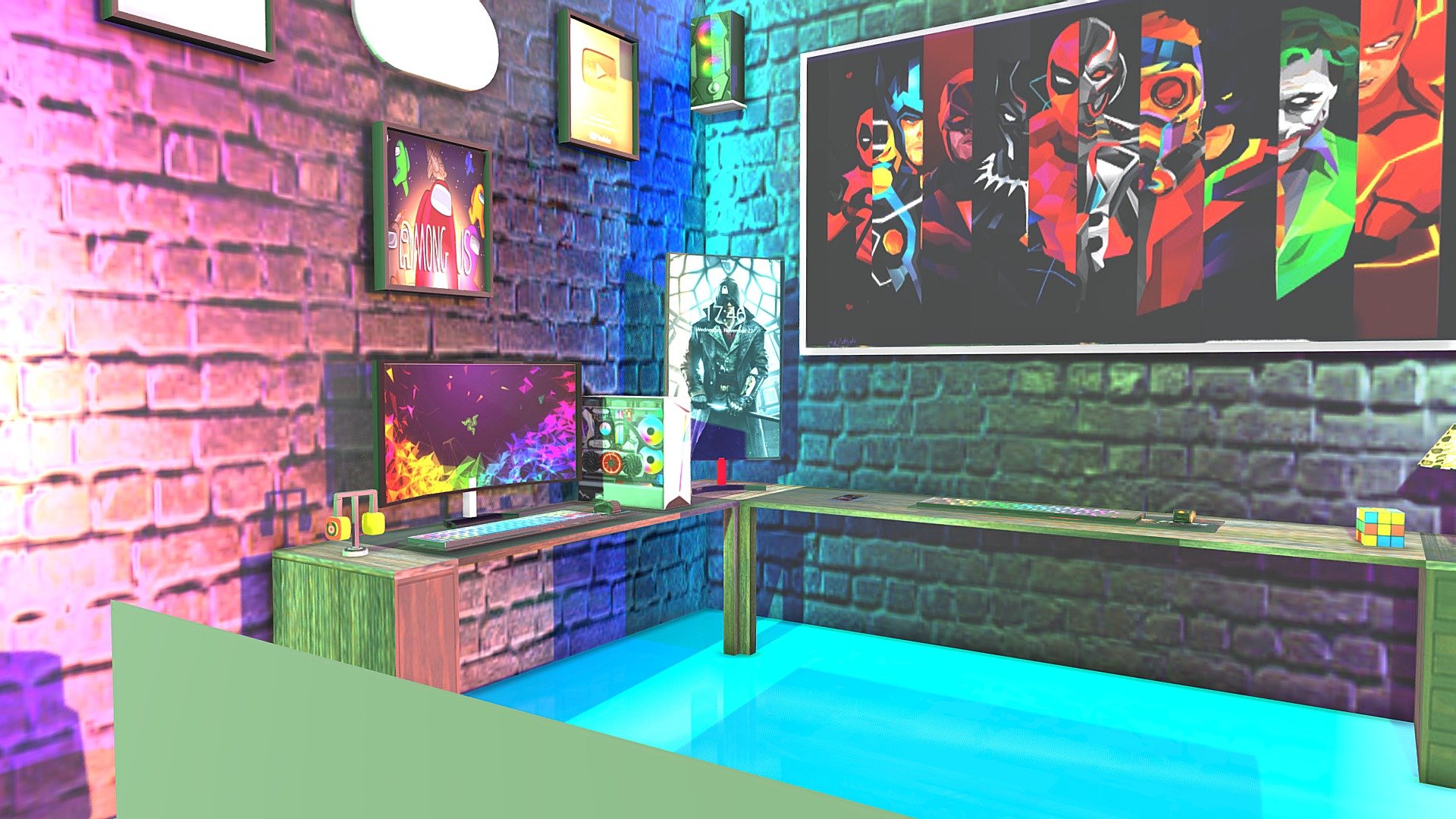 AMAZING DREAM GAMING PC SET UP - 3D model by JOKER SQUADS ...