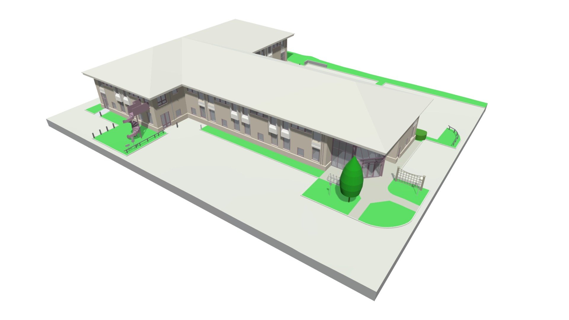 Jordan Hill(Wilkinson) - 3D Building Model (E,C) - 3D model by Holding ...