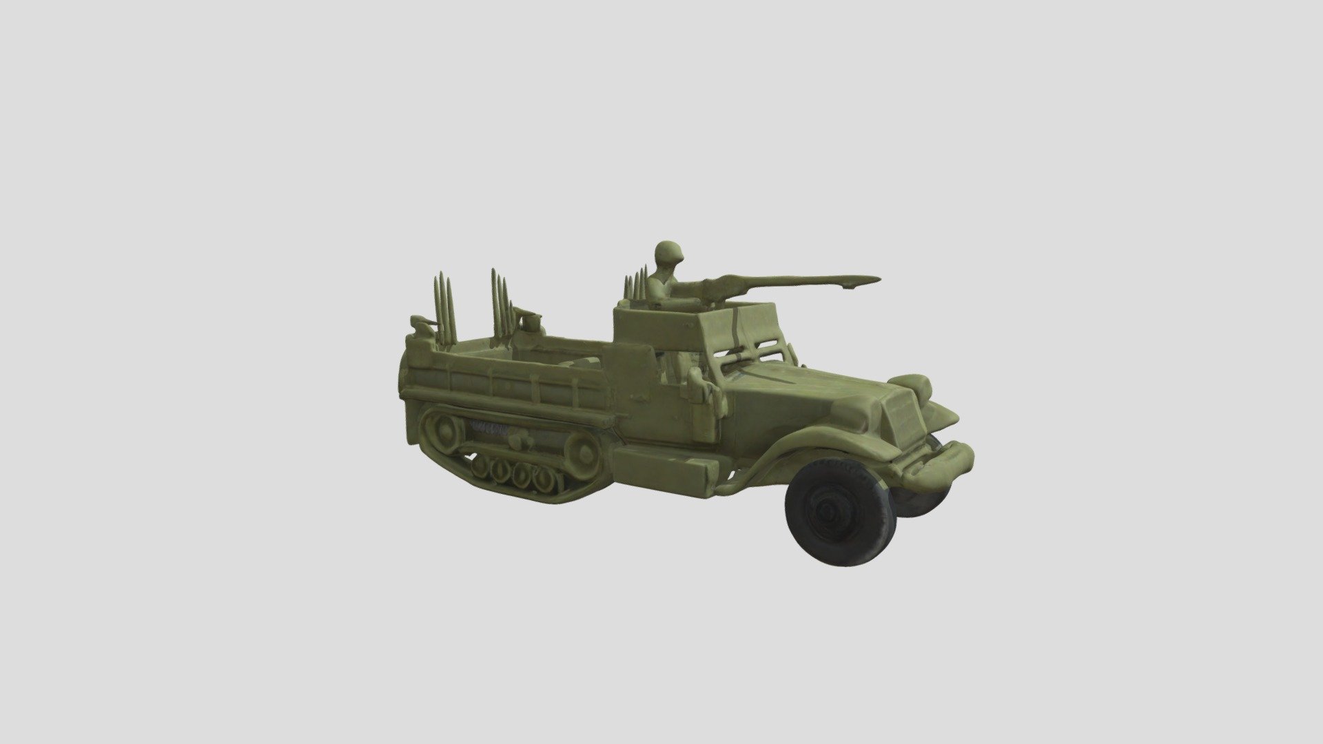 Half Track Military Vehicle - 3D model by bforeman [31821dd] - Sketchfab