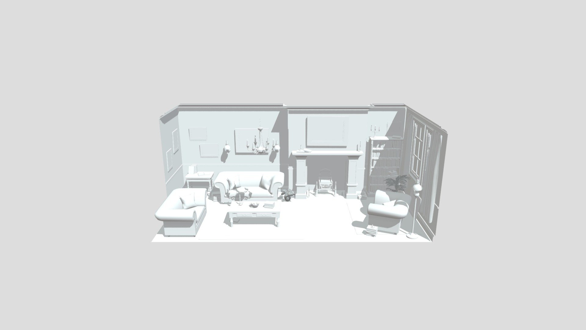 Victorian Living Room - Download Free 3D model by justynkrupa15 ...