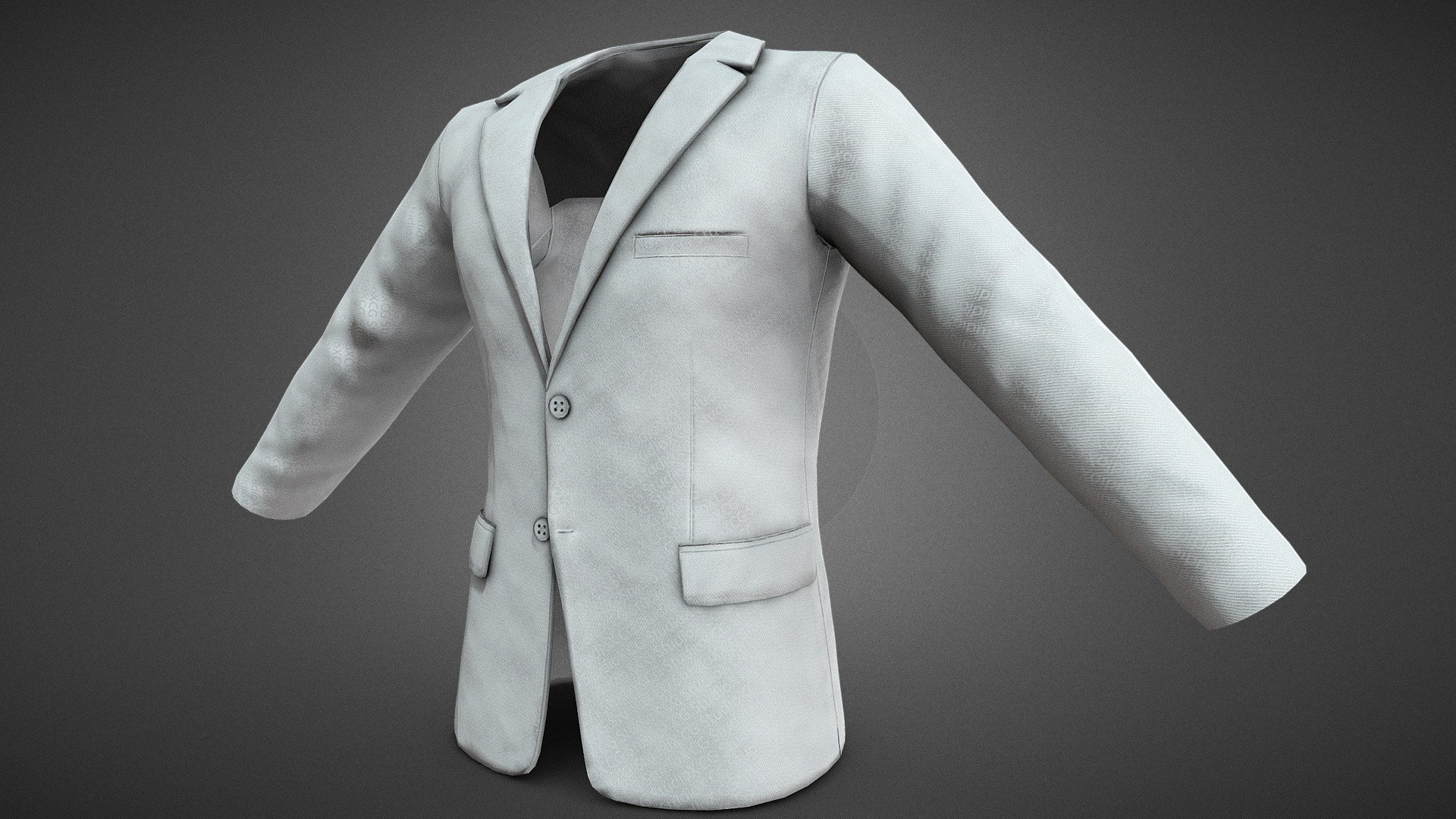 White Blazer Jacket - Buy Royalty Free 3D model by CG StudioX (@CG ...